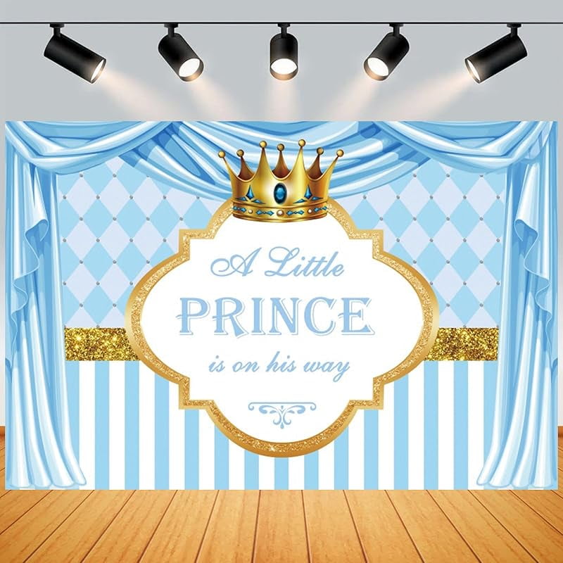 Royal Baby Shower Backdrop Banner A Little Prince is On Her Way ...