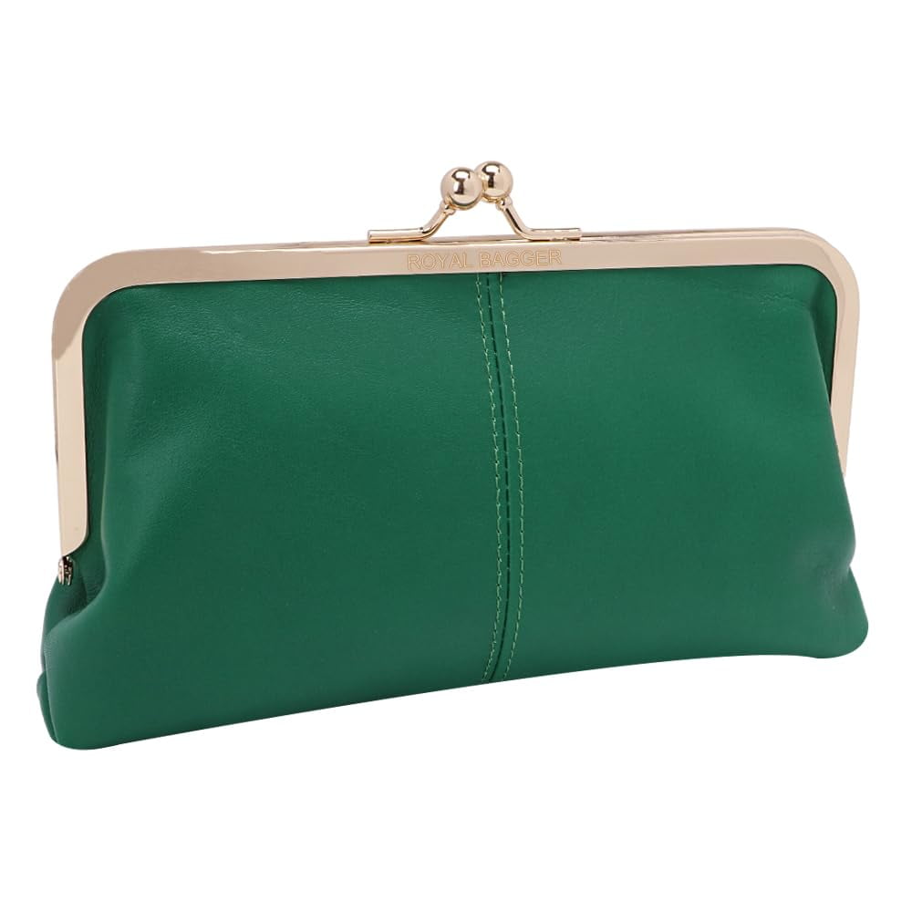 Royal Bagger Elegant Vintage Genuine Leather Clutch for Women, Slim ...