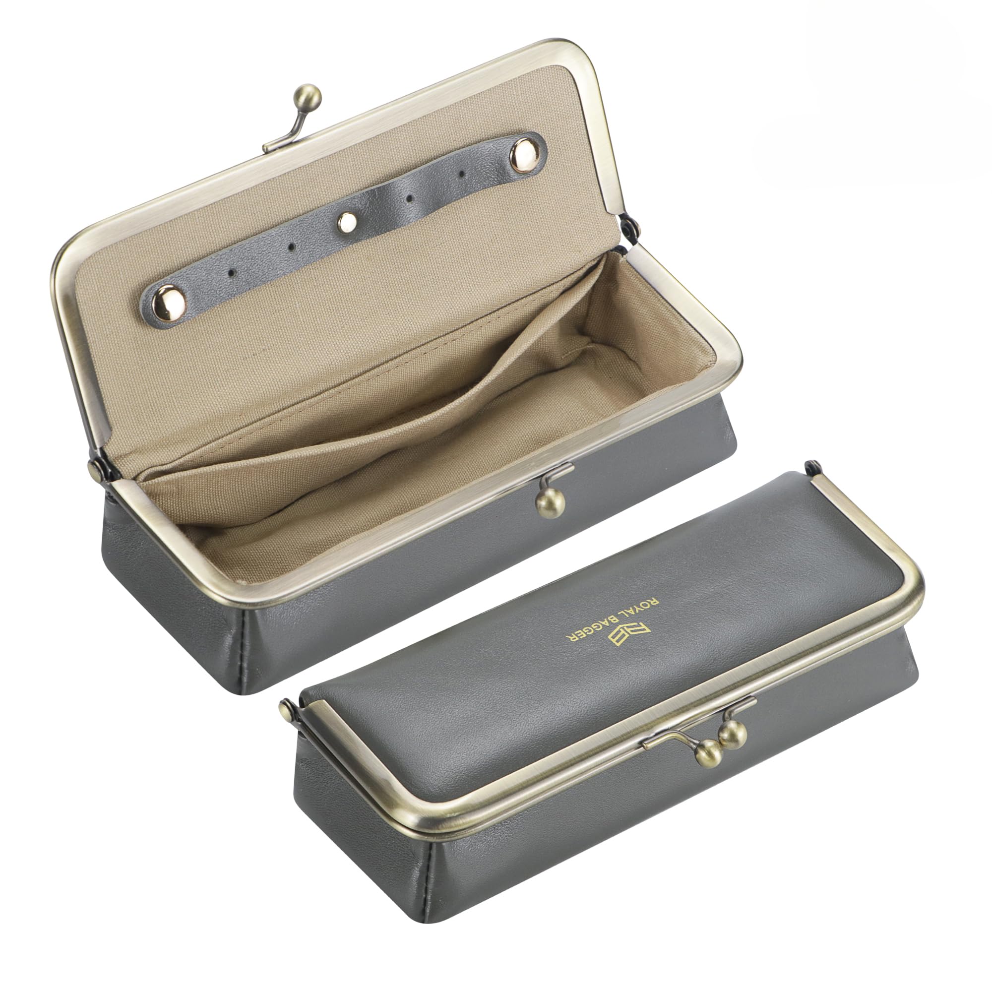 Royal Bagger Genuine Leather Jewelry Box for Women, Retro Glasses Case ...