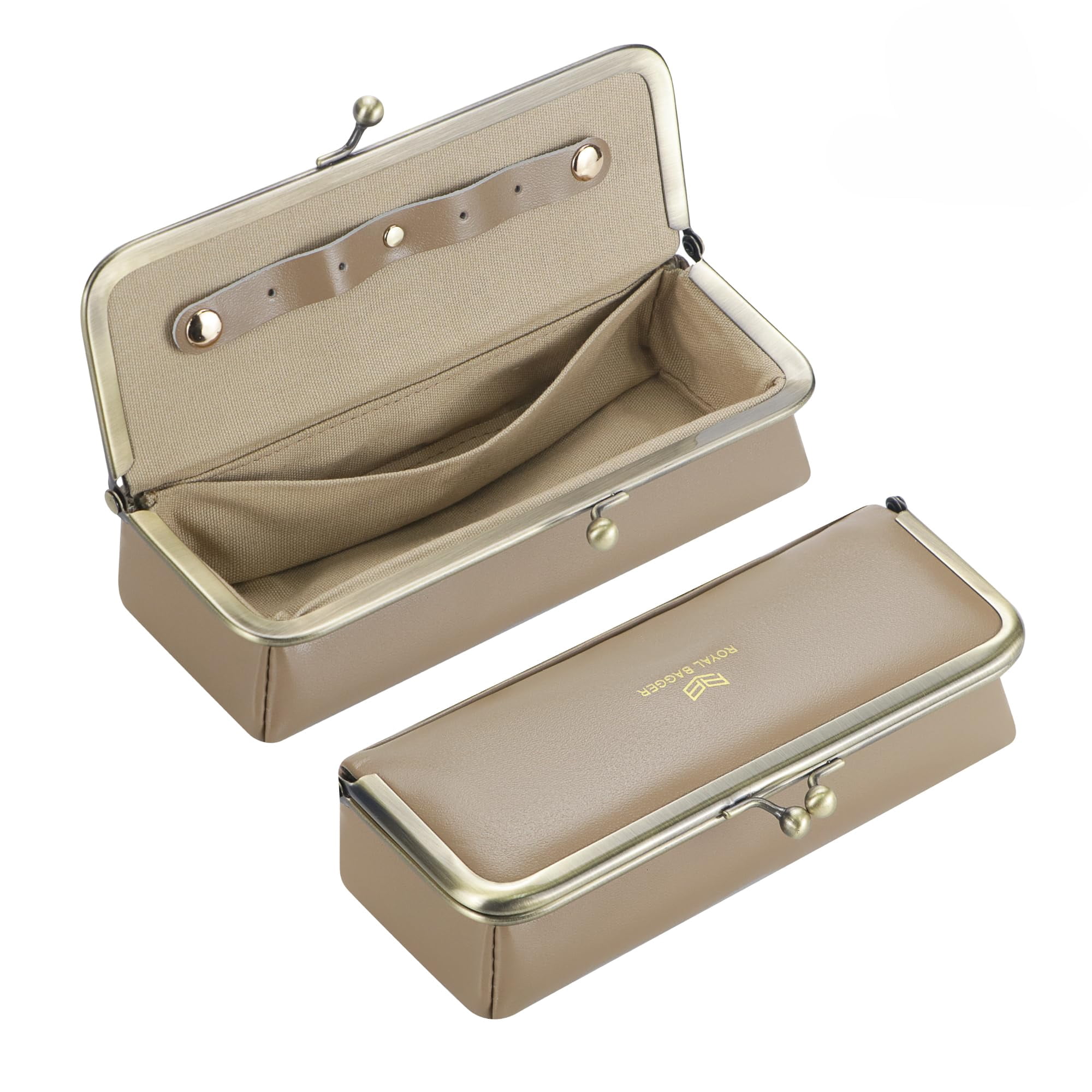 Royal Bagger Genuine Leather Jewelry Box for Women, Retro Glasses Case ...