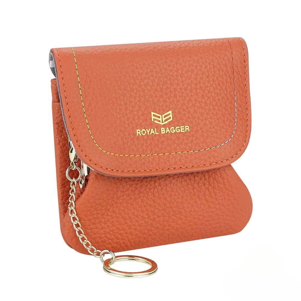 Royal Bagger Kiss Lock Coin Purse for Women RFID Simple Card Holder ...