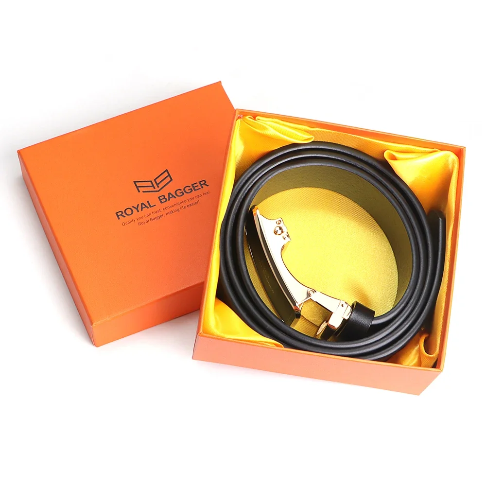 Royal Bagger Men's Genuine Leather Ratchet Belt for Dress & Casual Wear ...