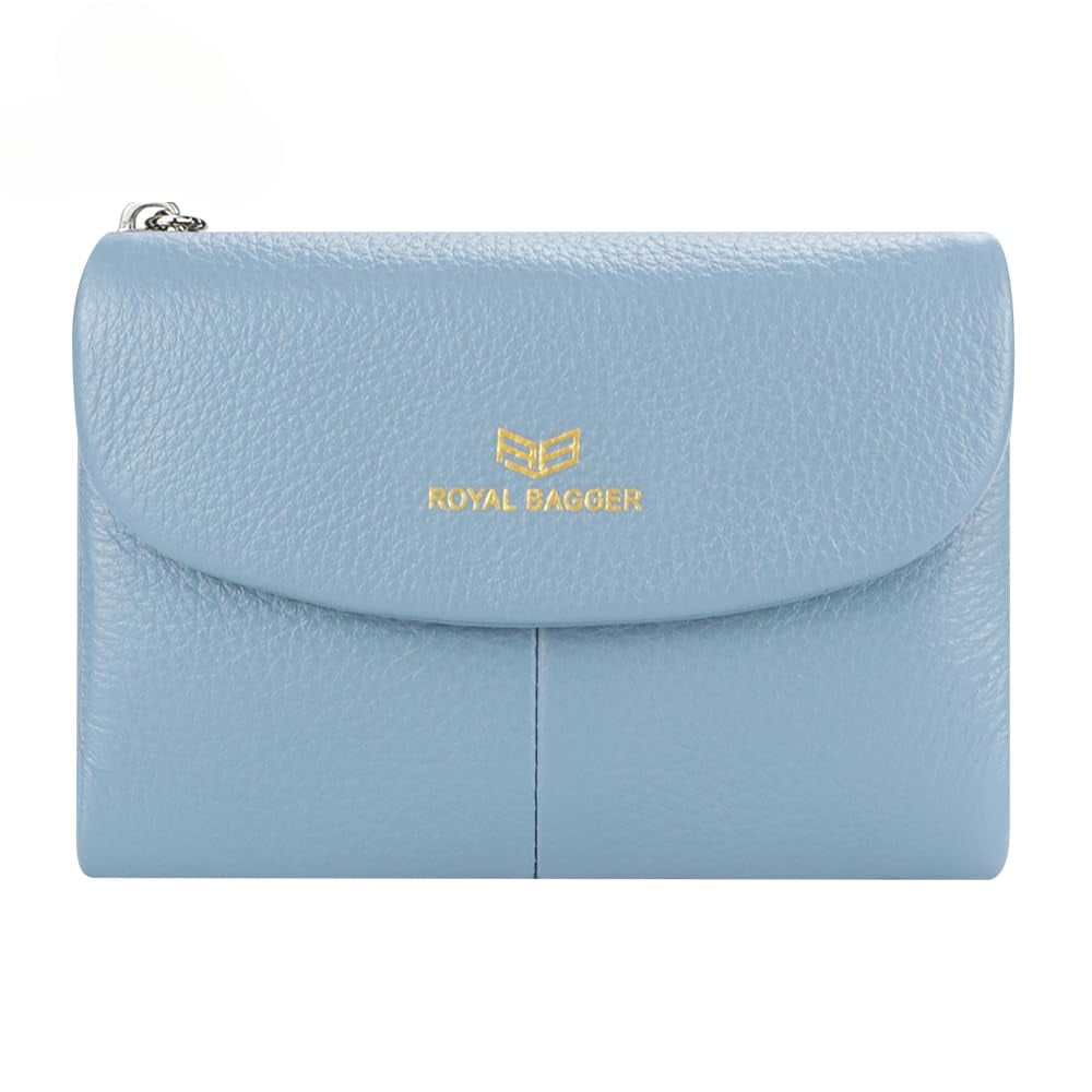 Royal Bagger RFID Blocking Women's Short Wallet Genuine Cow Leather ...