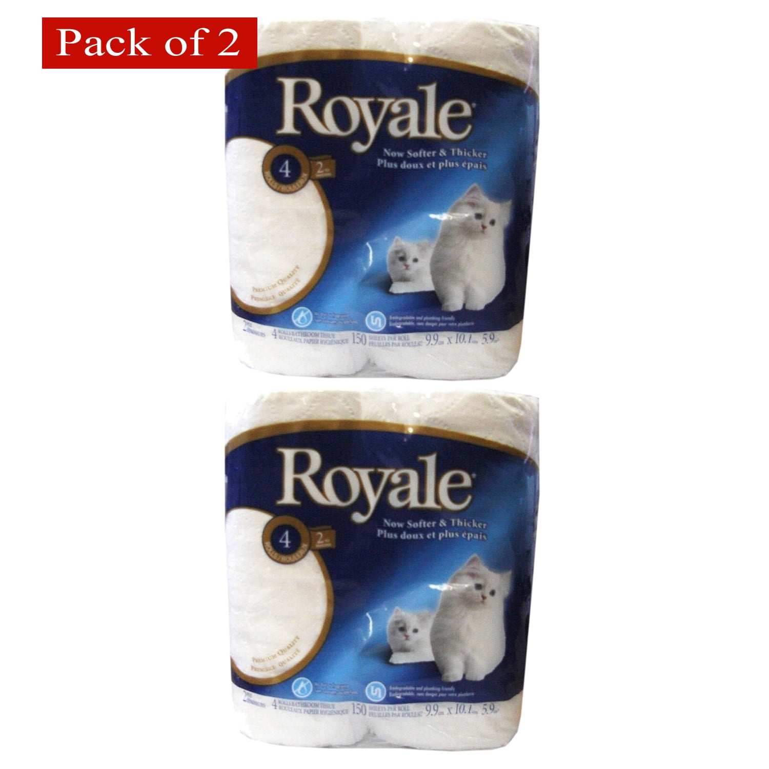 Royal Bathroom Tissue 4 Count (Pack of 2) - Walmart.com