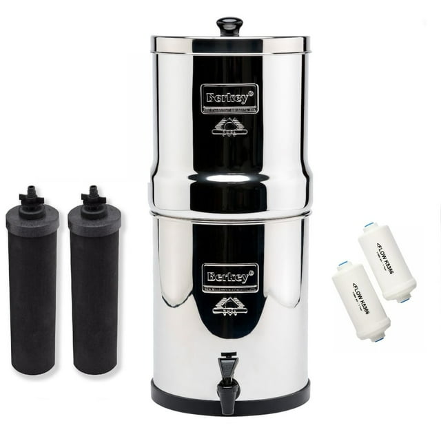 Berkey Royal Water Purification System, 304 Highly Polished, with 4 ...