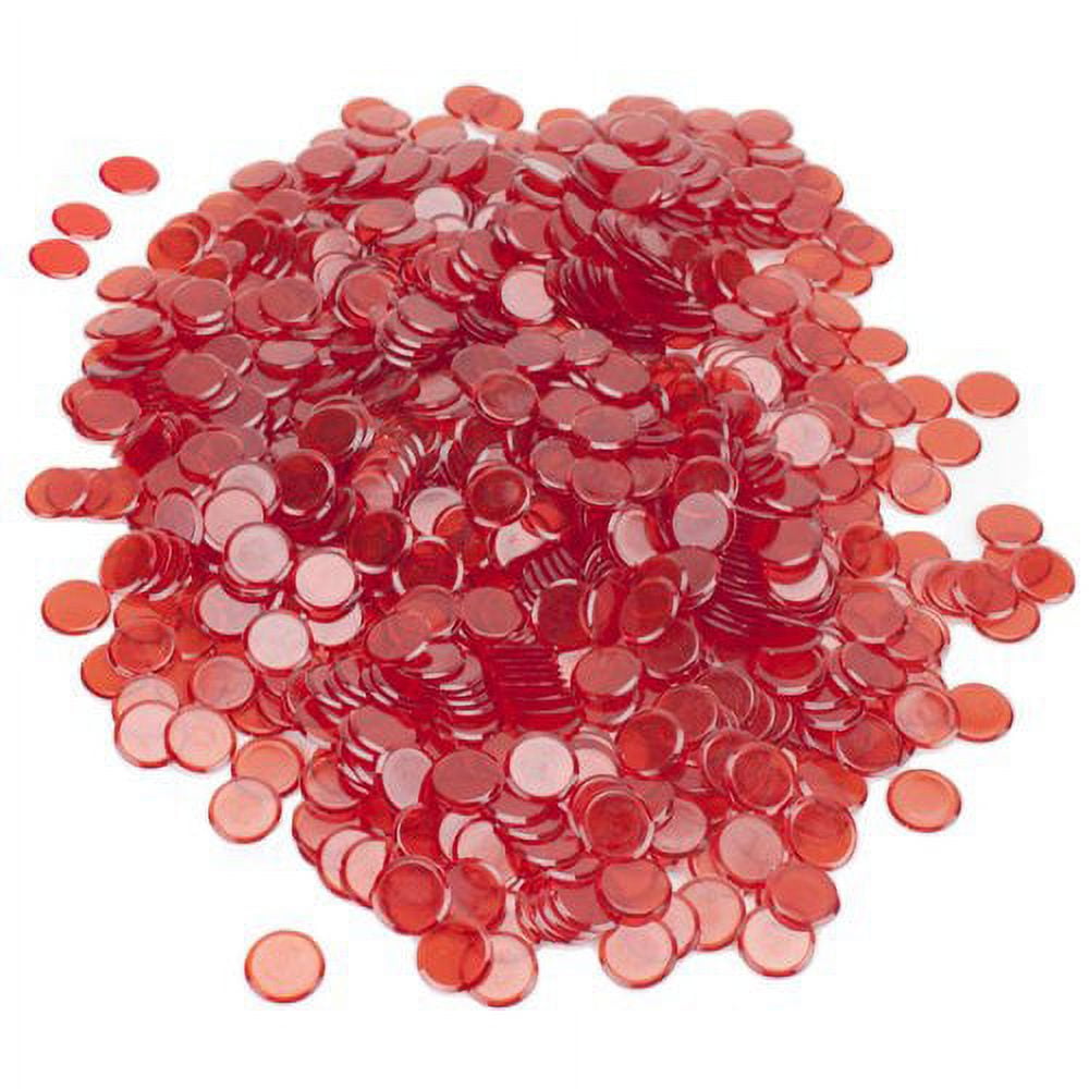 Royal Bingo Supplies 1,000 Bingo Chips, 3/4" with Radius Edge, Red ...