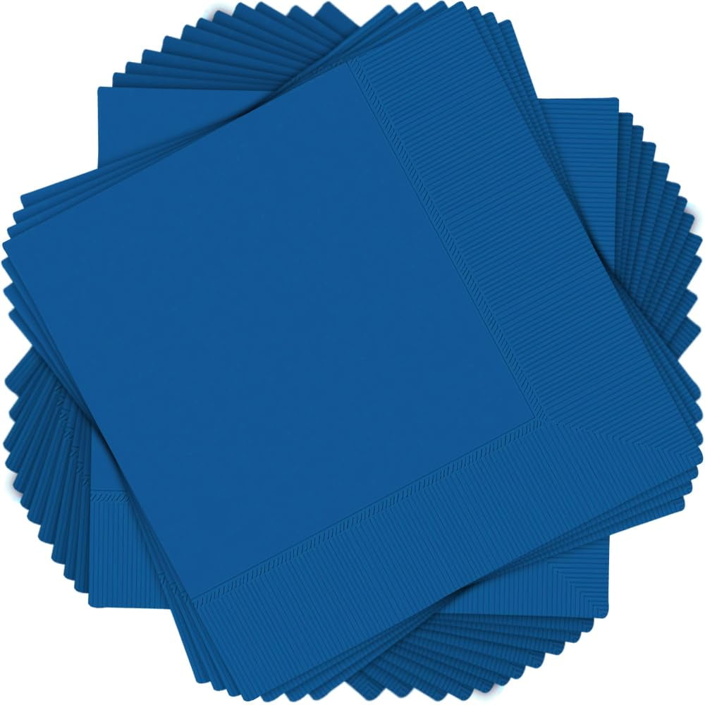 Royal Blue 2-Ply Paper Beverage Napkins - Walmart.com