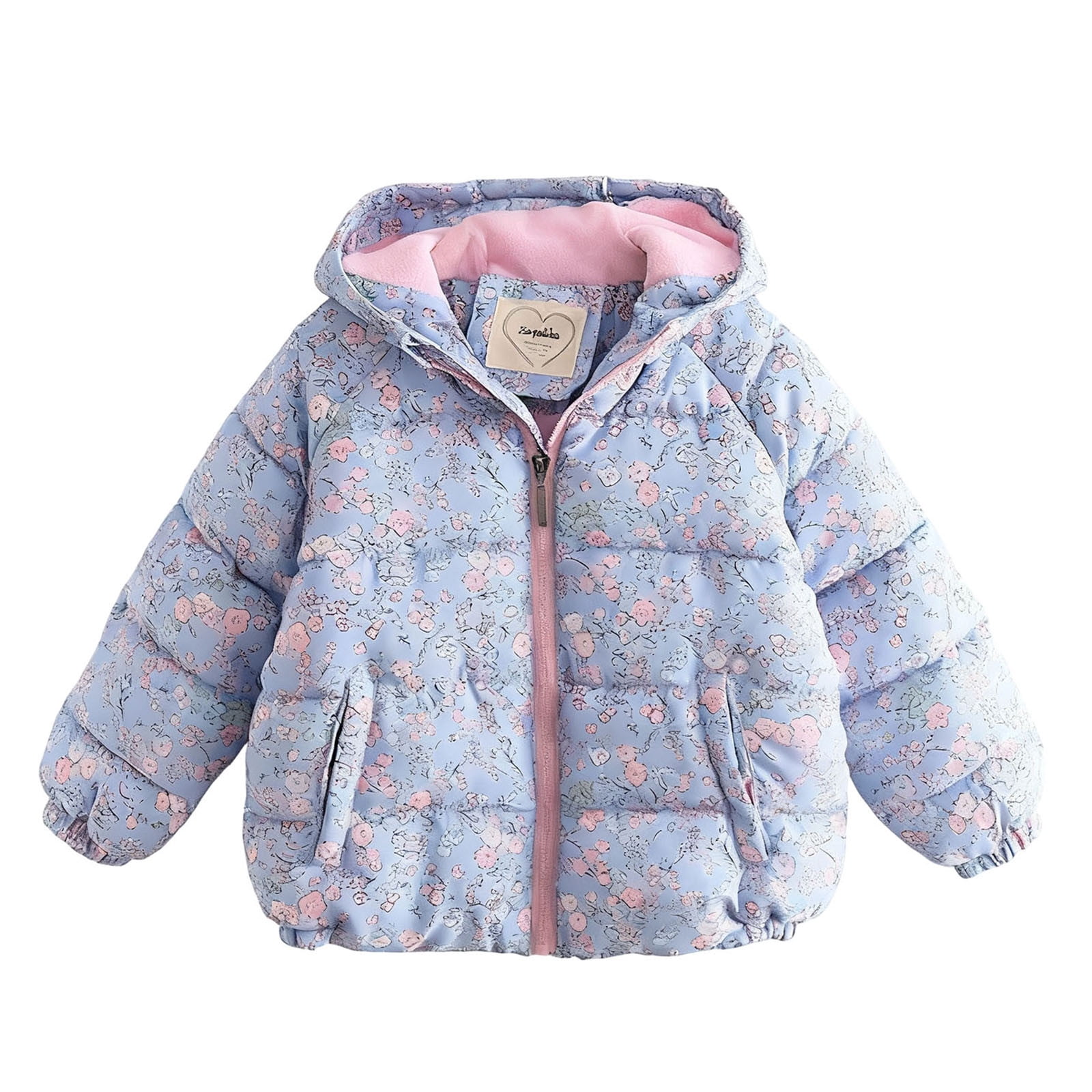 Royal Blue Baby Going Out Down Jackets for Girl Fall Winter Long Sleeve ...