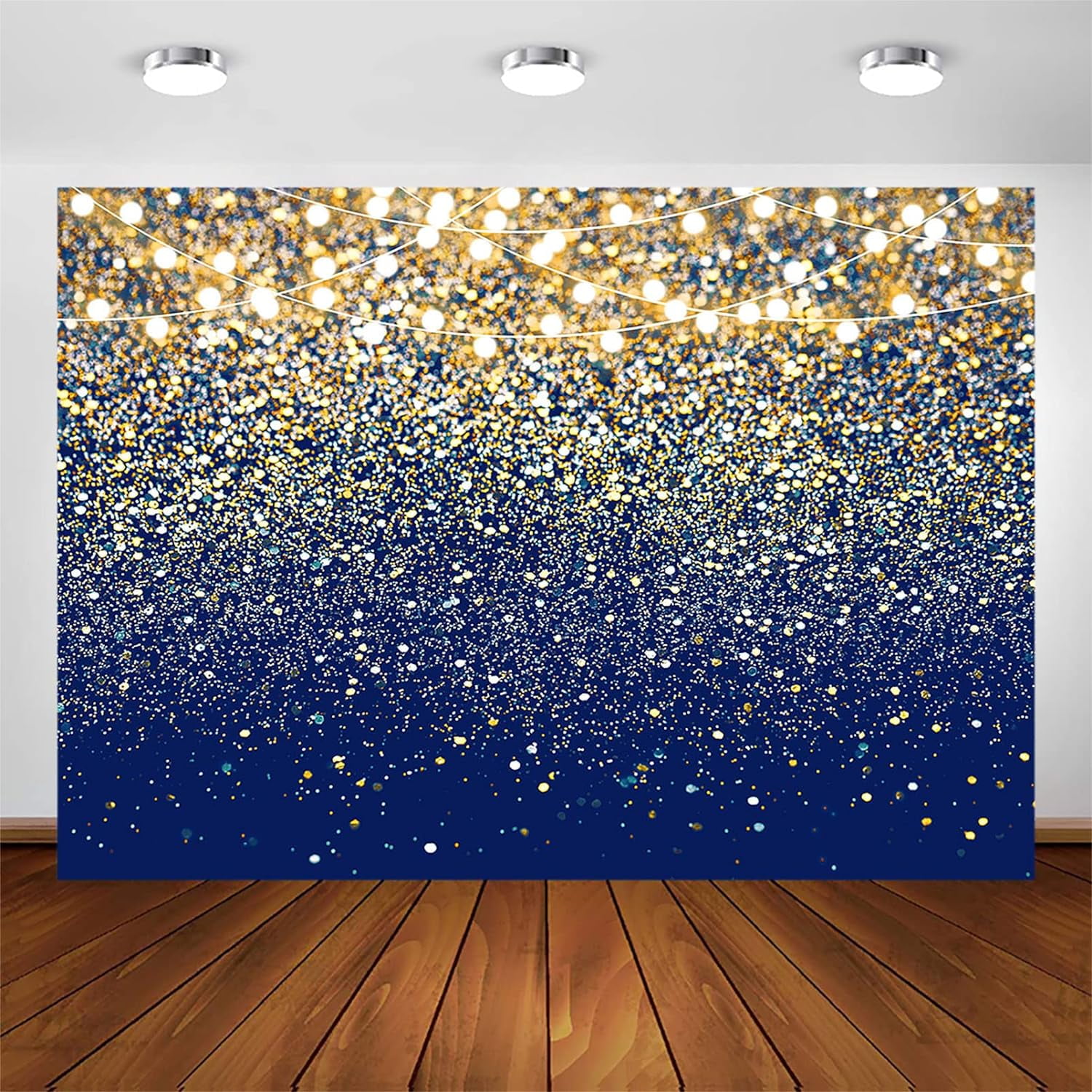 Royal Blue Backdrop Bokeh Dots Lights Sparkle Backdrops for Photography ...