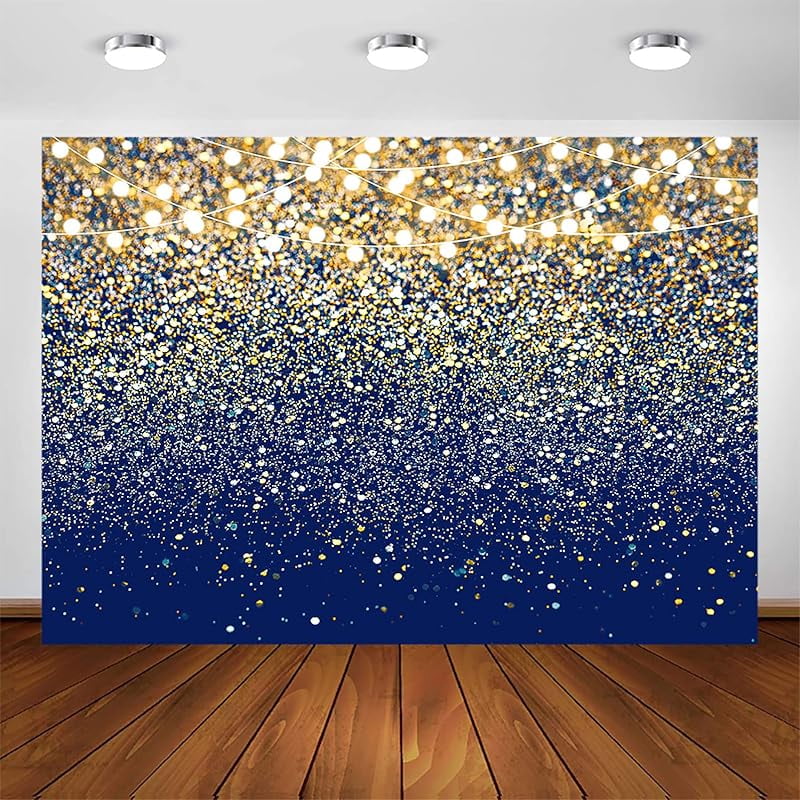 Royal Blue Backdrop Glitter Bokeh Dots Lights Sparkle Backdrops for ...