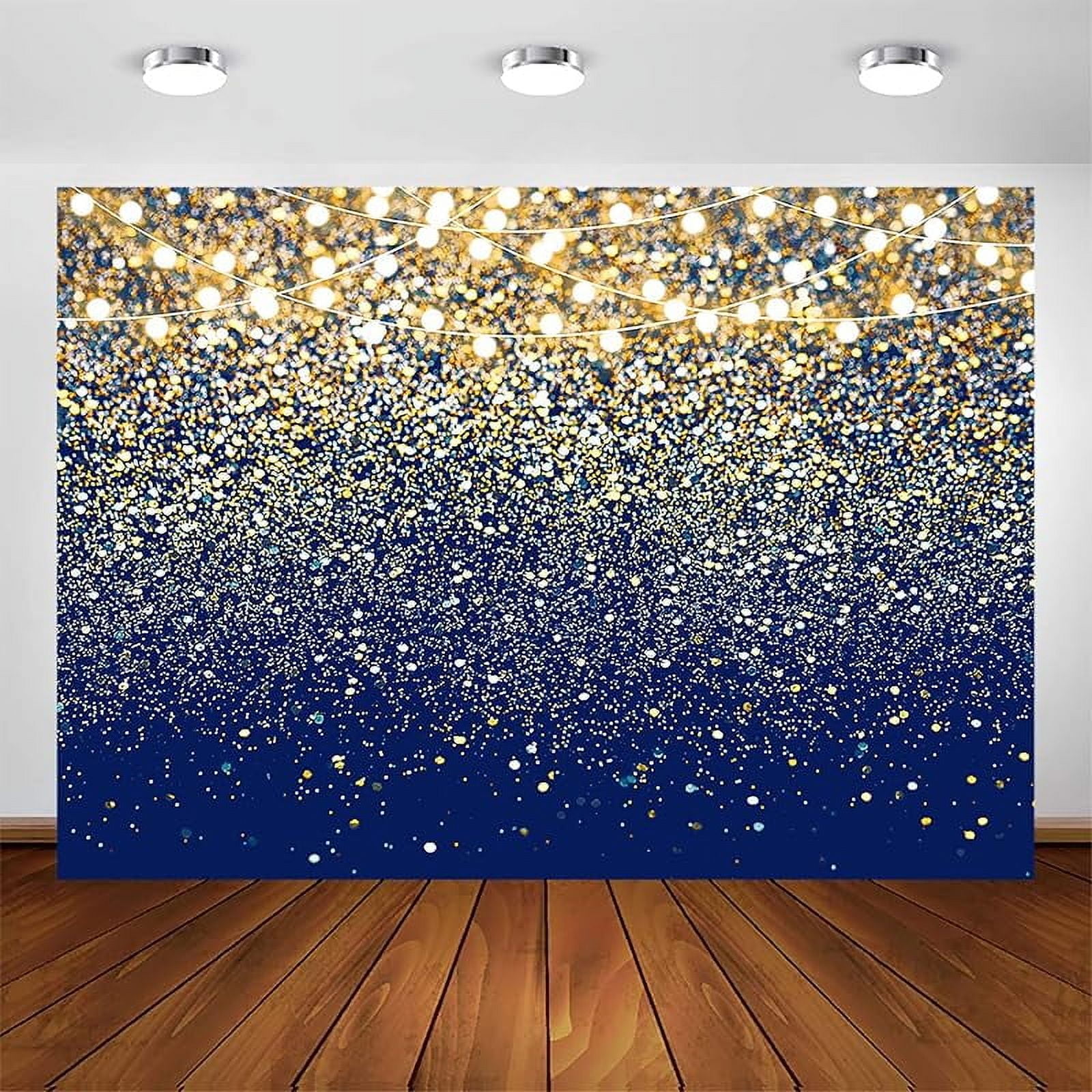 Royal Blue Backdrop Glitter Bokeh Dots Lights Sparkle Backdrops for ...