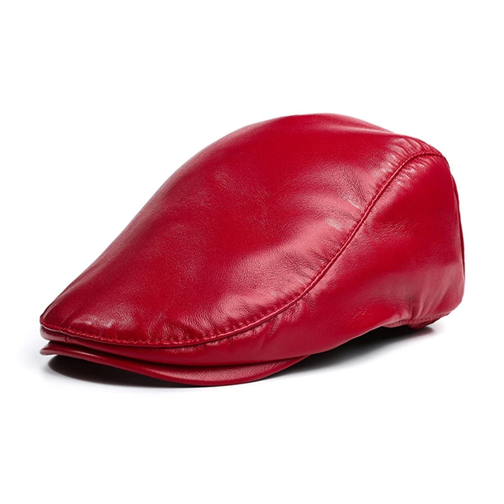 Royal Blue Beret Hat Men Women Flat Cap Real Leather Spr-ing Autumn ...