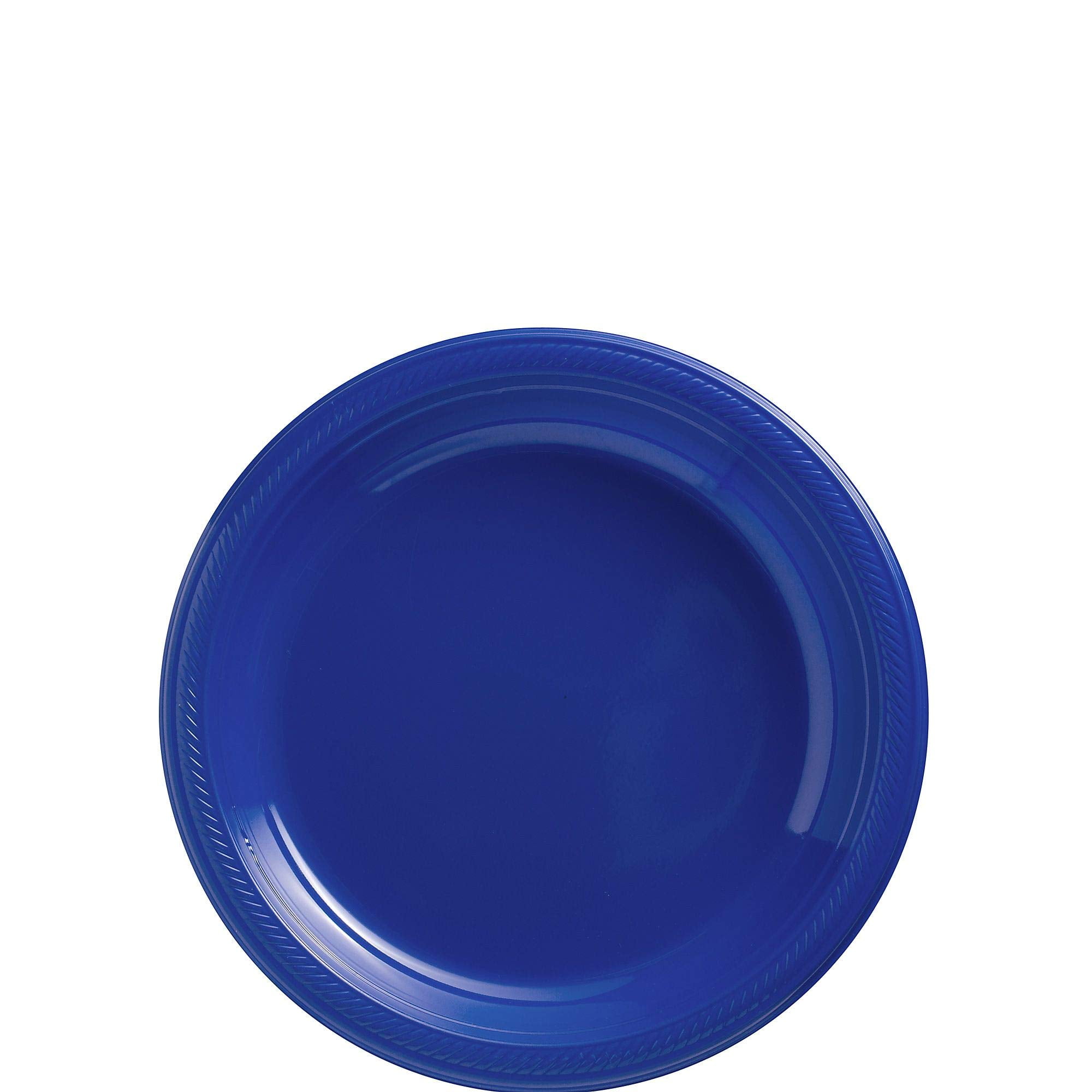 Royal Blue, Big Party Pack, 7" Round Plastic Dessert Plates, 50 Per ...