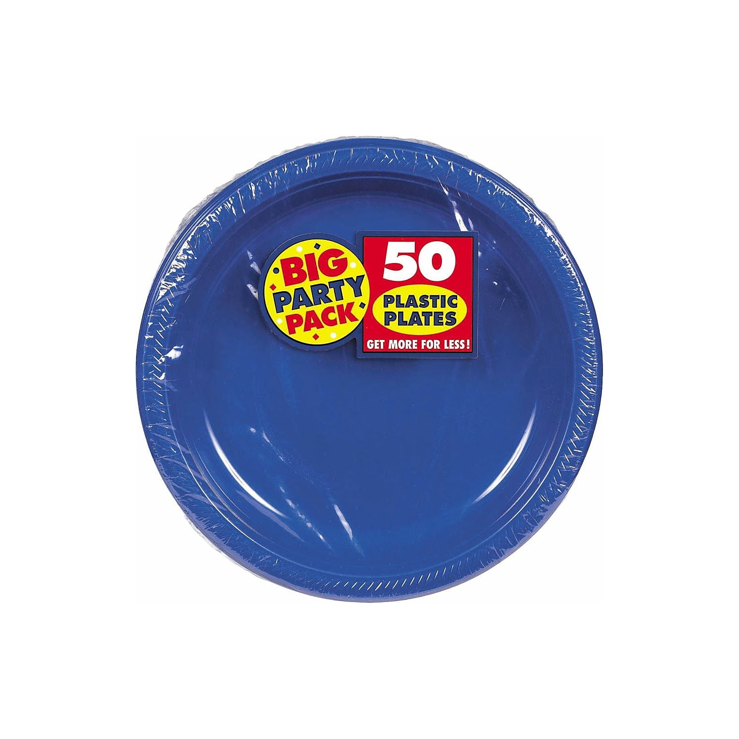 Royal Blue, Big Party Pack, Round Plastic Plates 7", 50 Per Pack ...