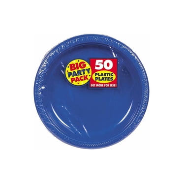 Blue Plastic Plates 10" (20 Count) - Walmart.com