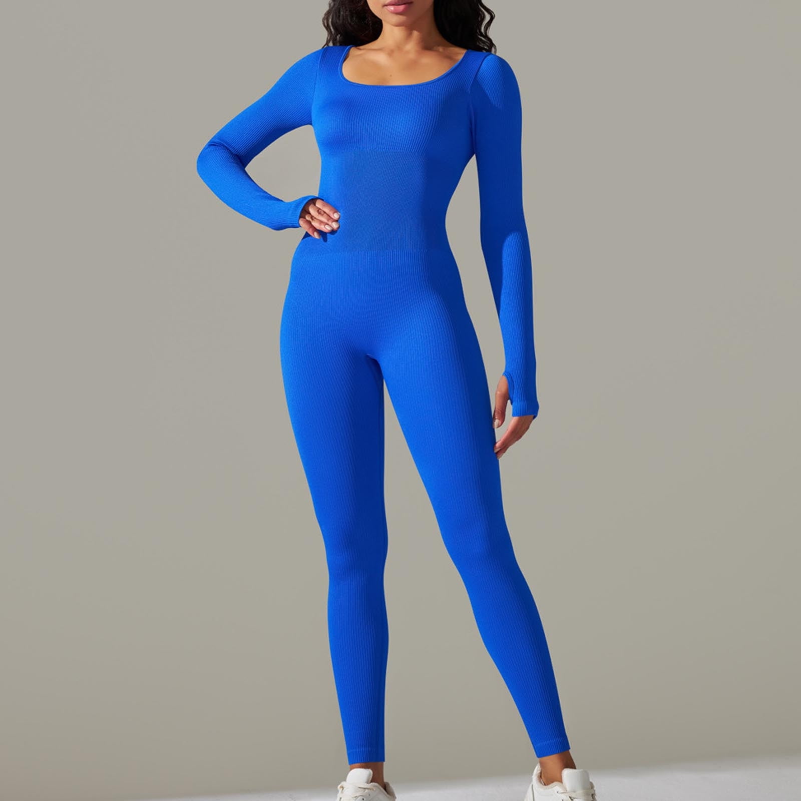 Royal Blue Bodycon Pants for Women Track Athletic Yoga Seamless High ...