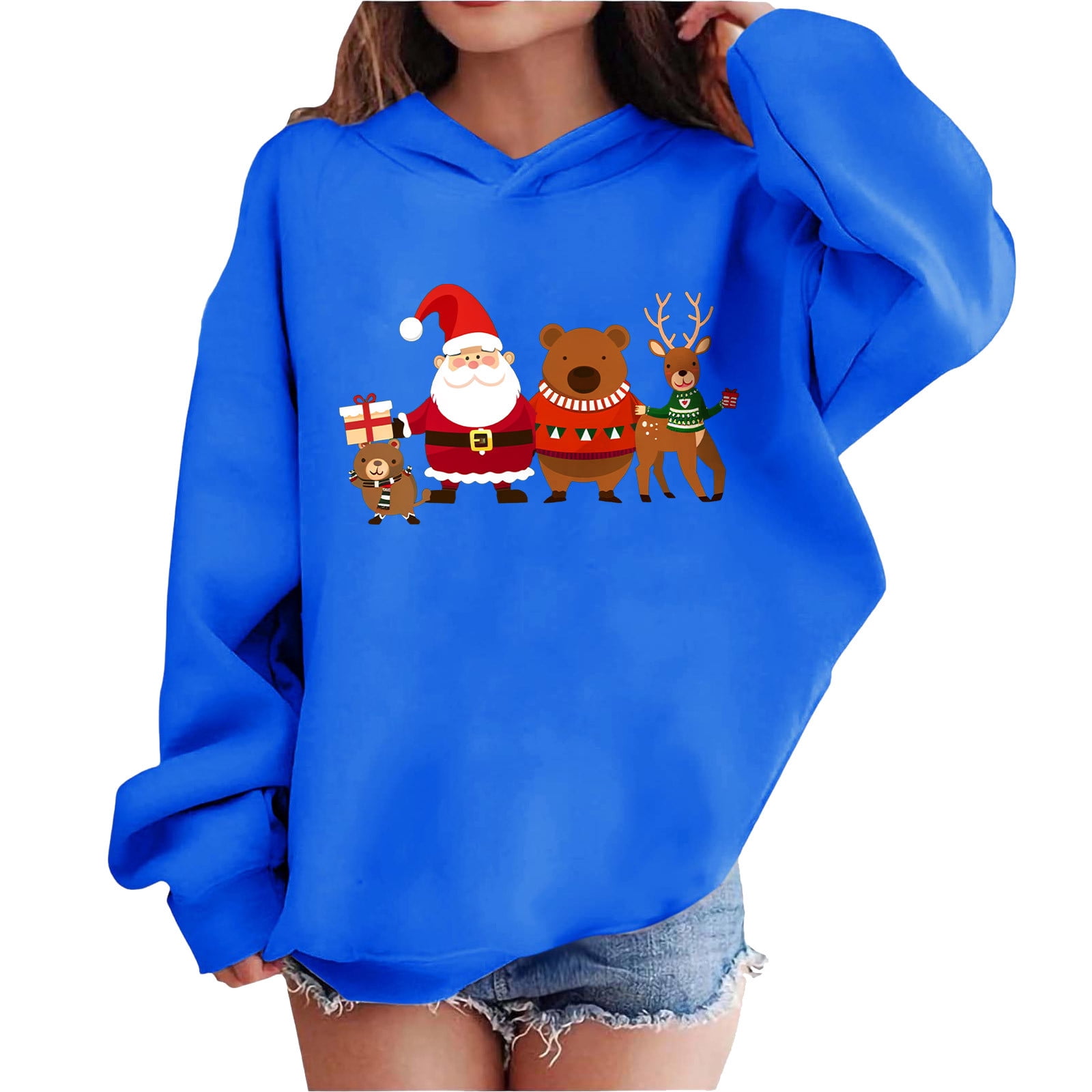 Royal Blue Boy Girl Long Sleeve Hoods for Kids Girl Boy Winter Fall ...