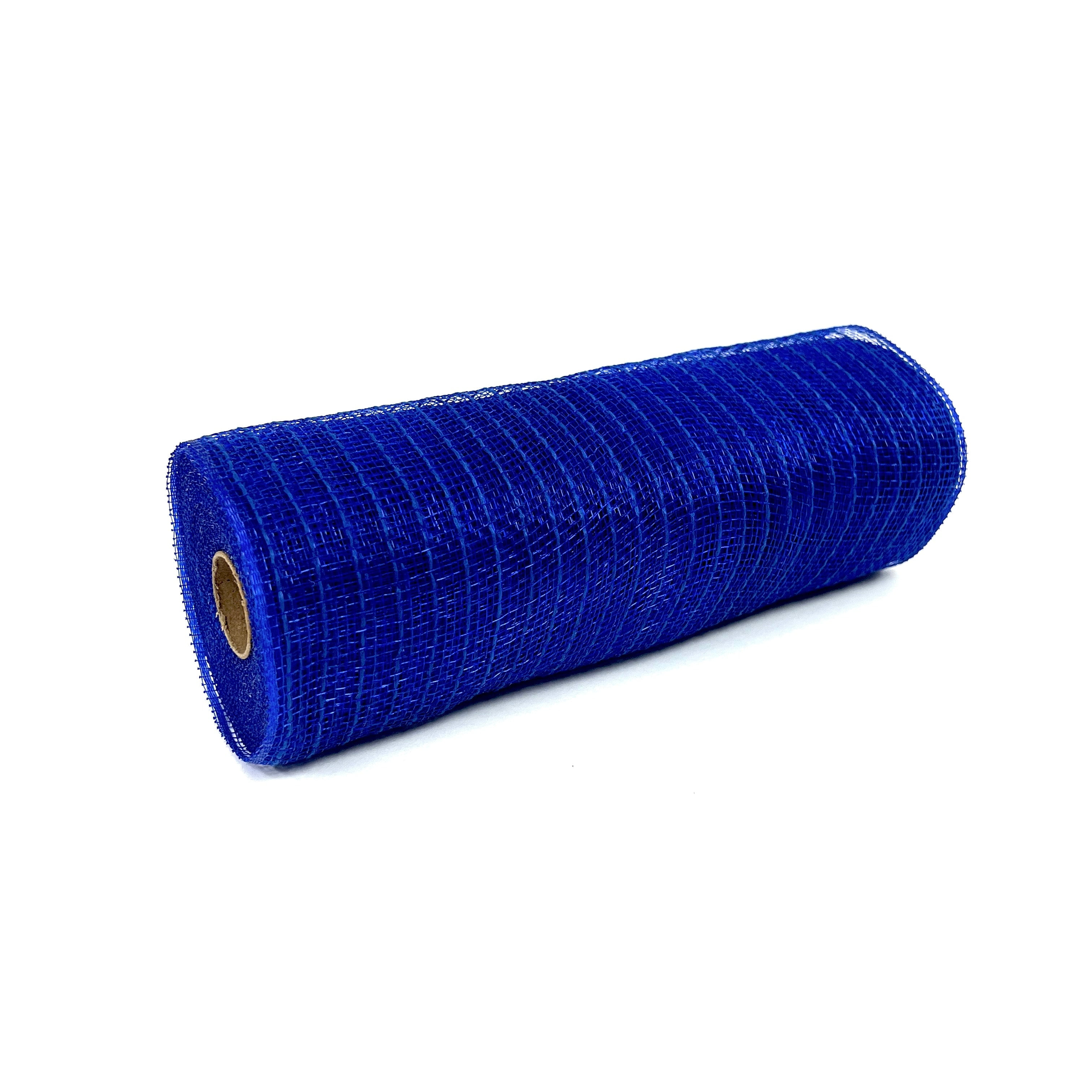 Royal Blue Deco Mesh with Burlap Stripes - 10 Inch x 10 Yards - Walmart.com