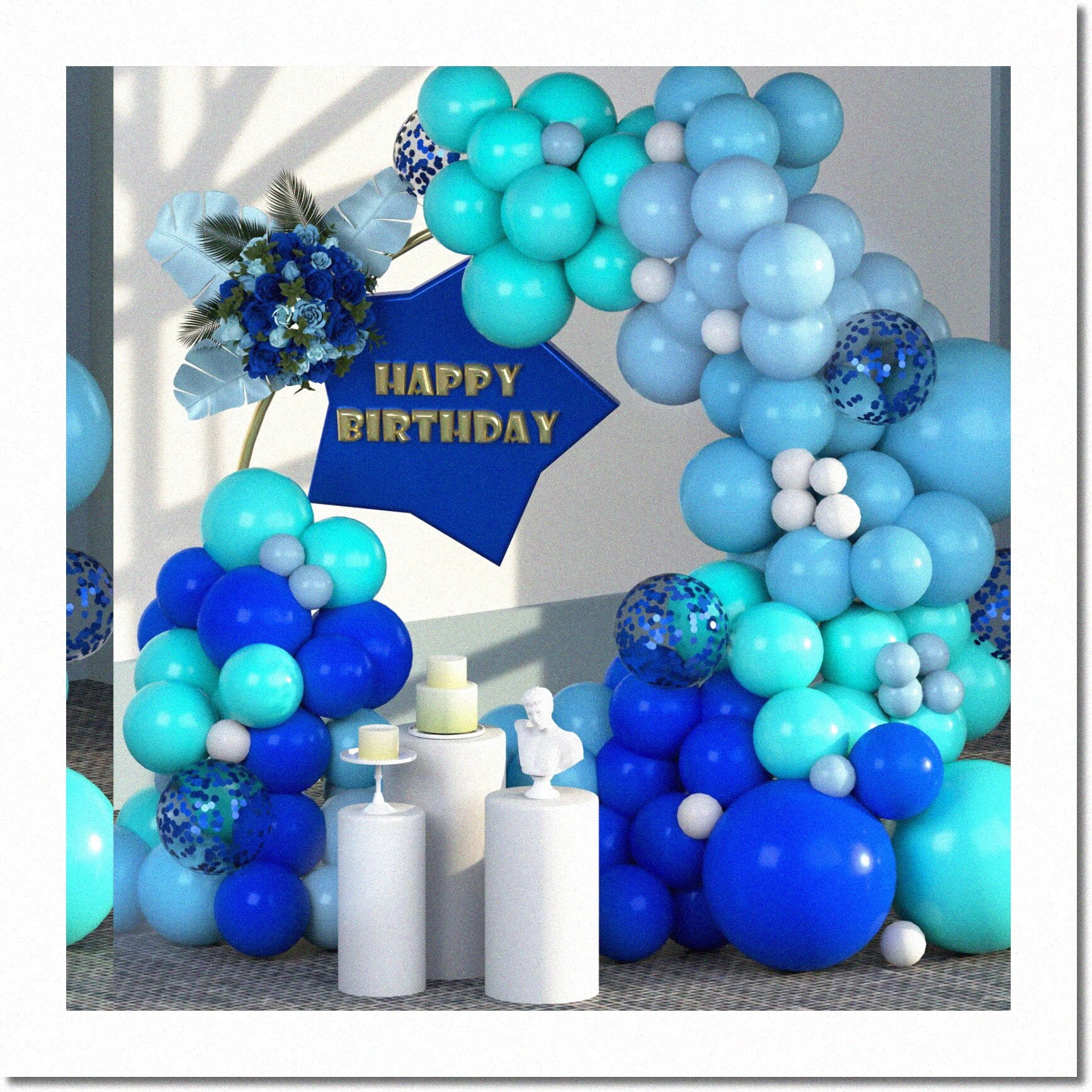 Royal Blue Dreams Balloon Arch Kit - Create Stunning 5 10 12 18 Inch ...
