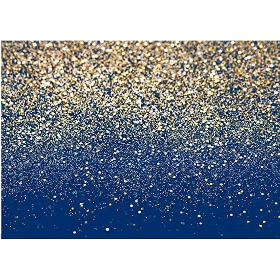 Royal Blue Glitter Backdrop Birthday Backdrop Gold Spots Bokeh Backdrop ...