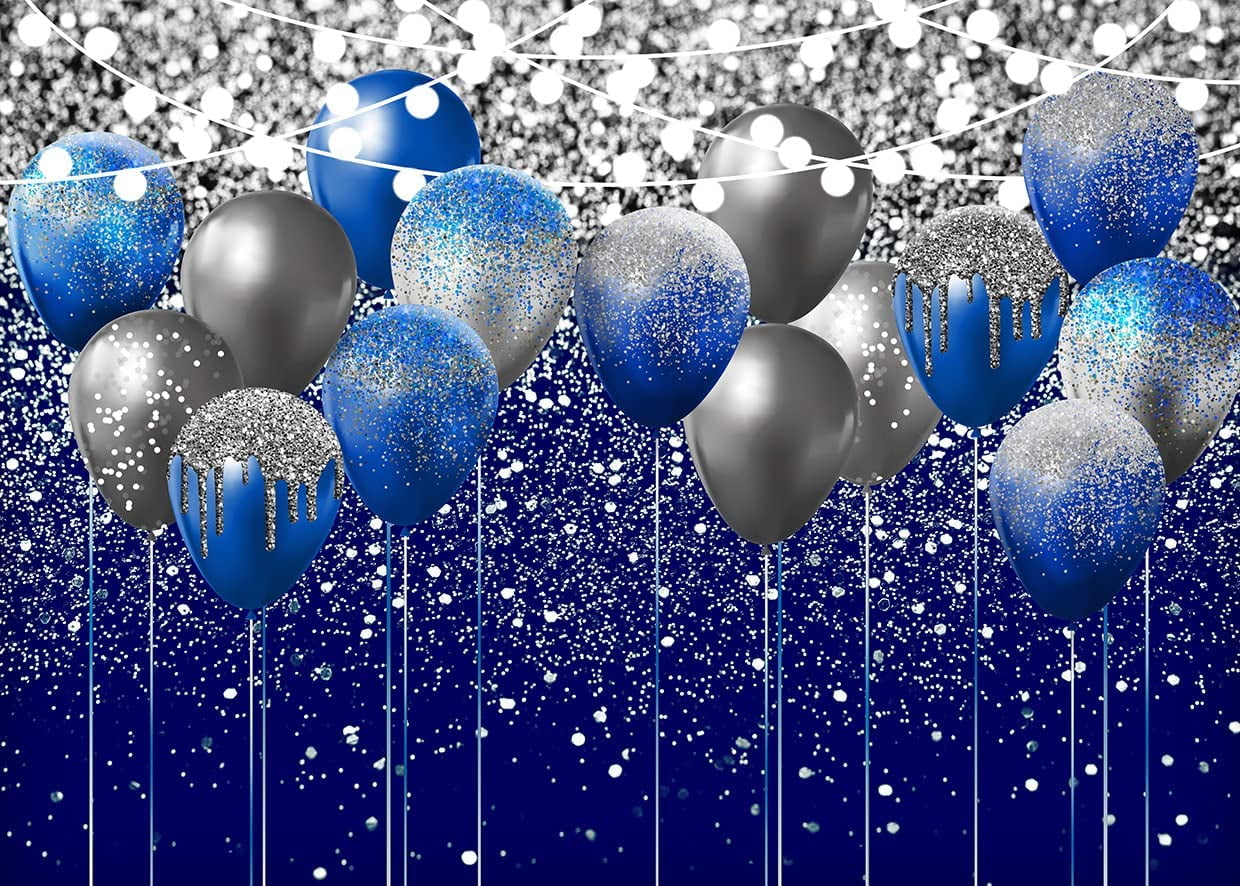 Royal Blue Glitter Beautiful Backdrop Birthday Backdrop Photo ...