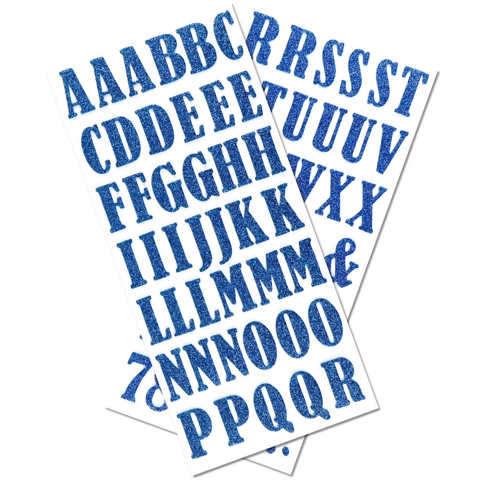 Royal Blue Glitter Bernhard Condensed Alphabet Foam Stickers by ...