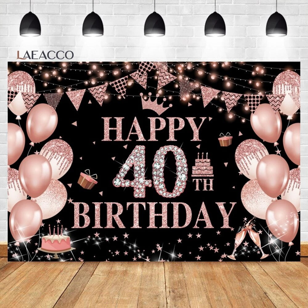 Royal Blue Glitter Happy Birthday Backdrop Dreamy Sequin High Heels ...