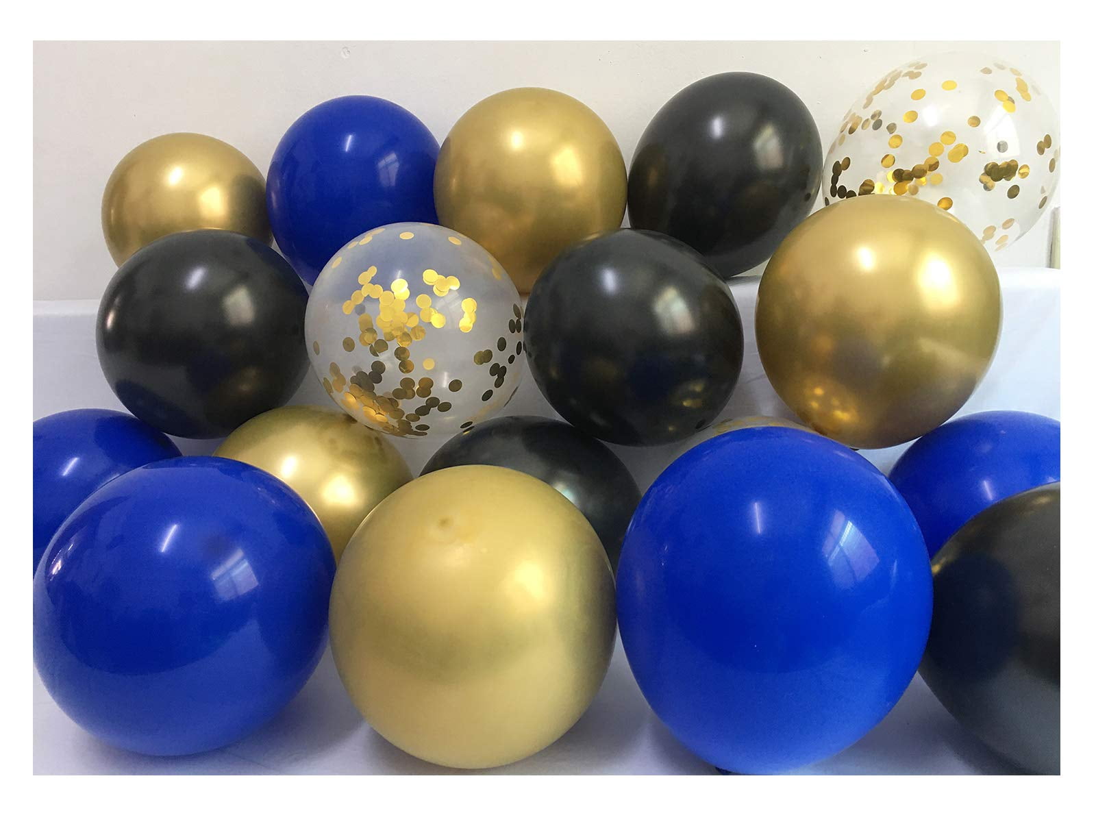 Royal Blue Gold Black Balloons- Confetti Balloons for Graduation ...
