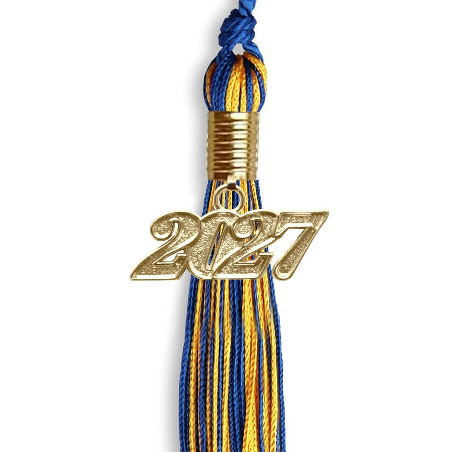 Royal Blue/Gold Mixed Color Graduation Tassel With Gold Date Drop ...