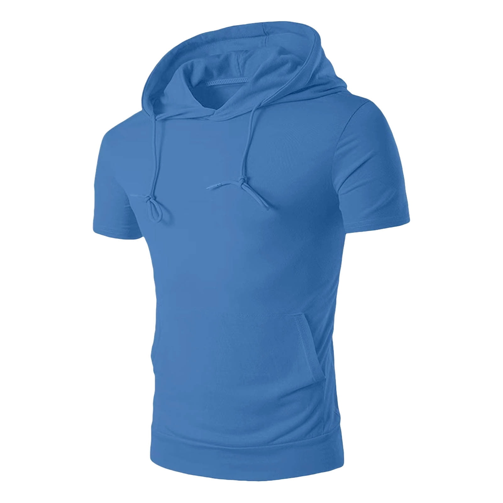 Royal Blue Hooded Plain Sport Gym Jogger Hoods for Mens Fall Winter ...