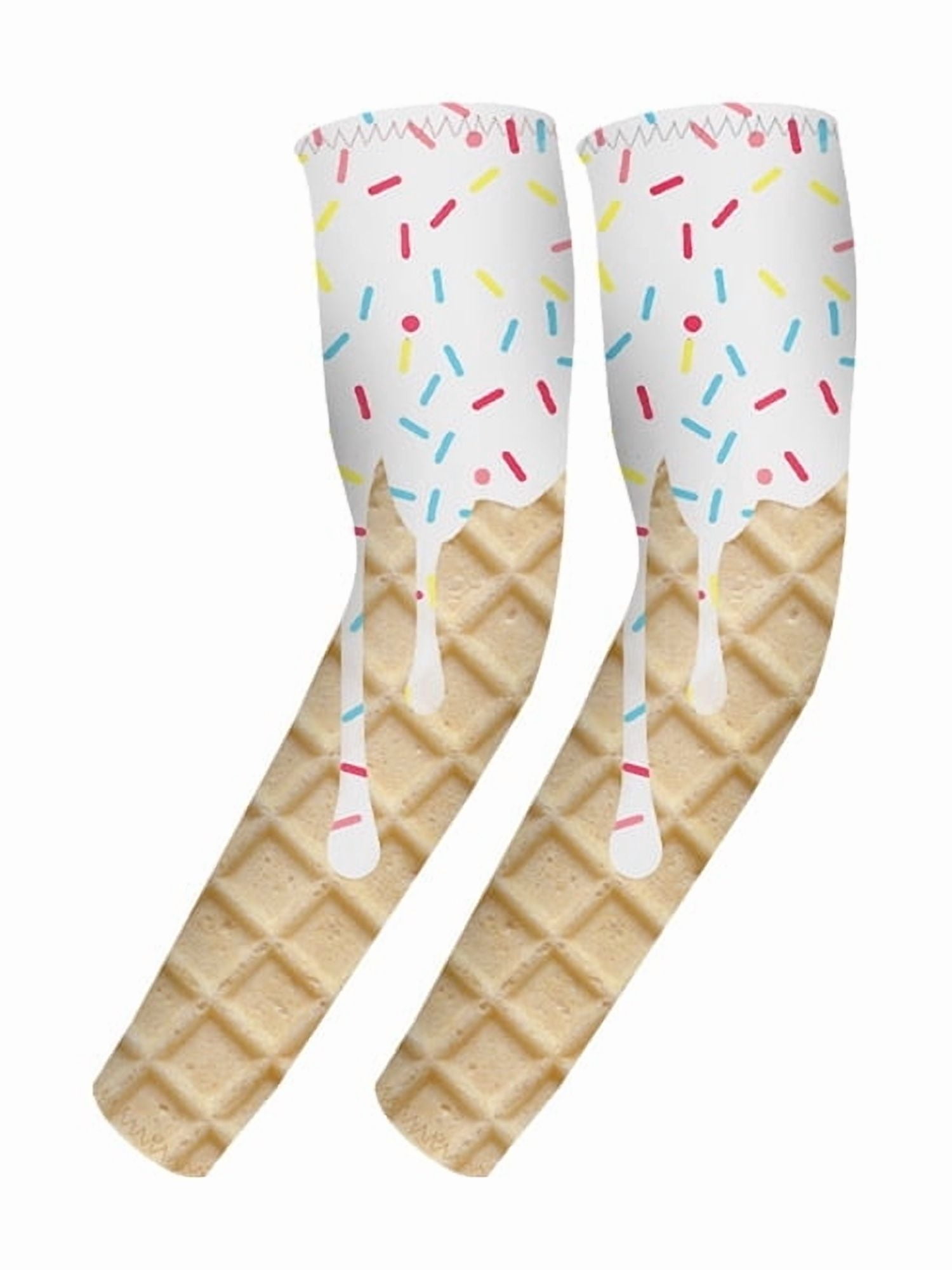 Royal Ice Cream Drip Sprinkles Football Baseball Compression Arm Sleeve ...