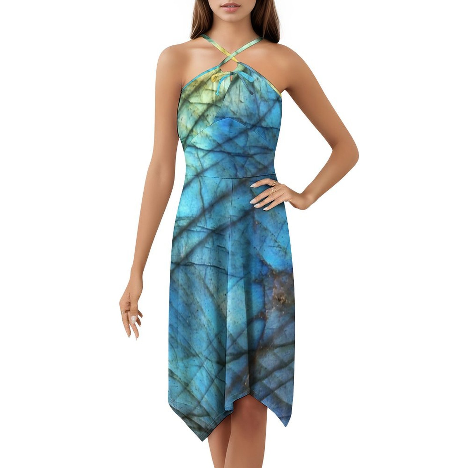 Royal Blue Labradorite Dress Elegant Party Dresses Evening Dresses ...