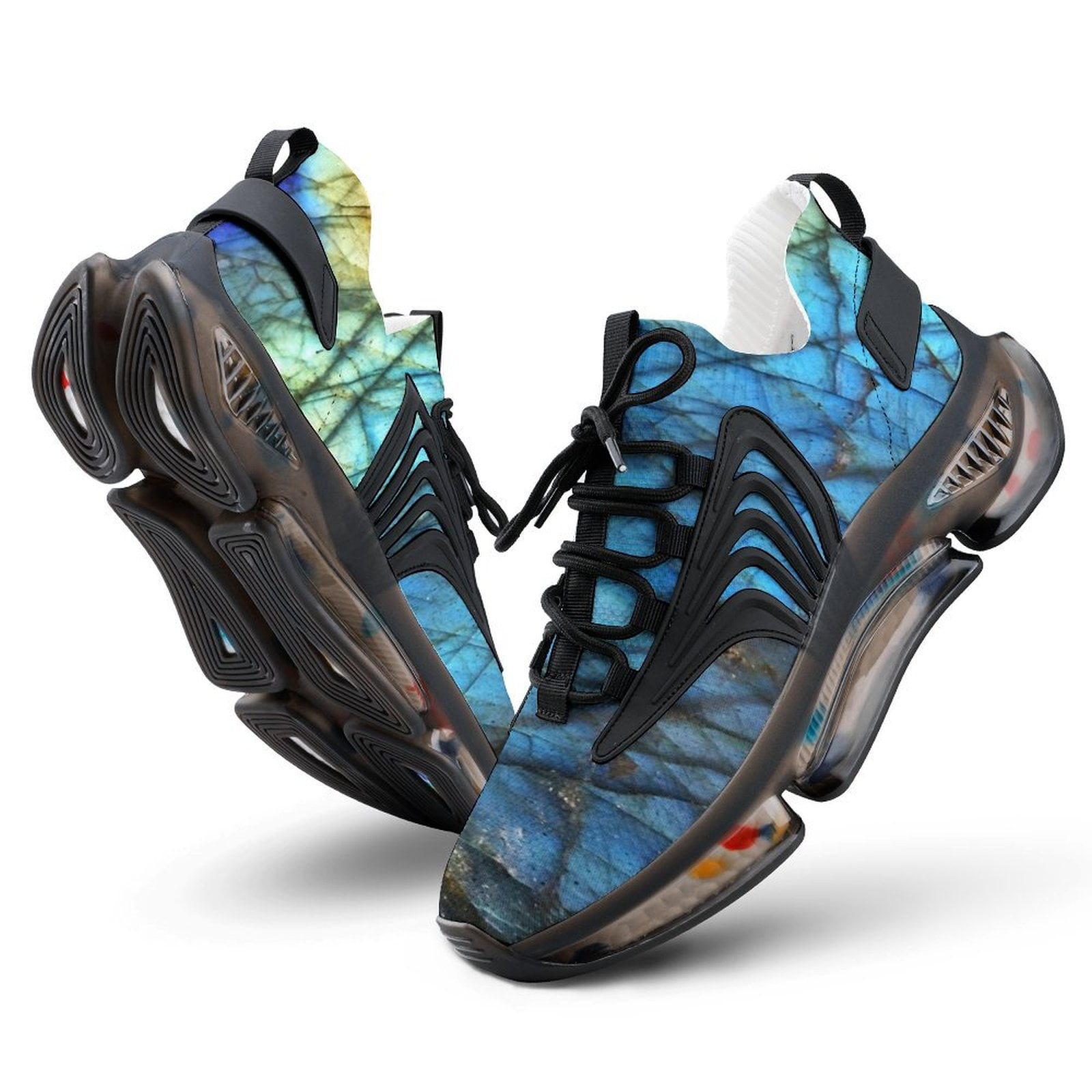 Royal Blue Labradorite Walking Shoes for Men Woman Lightweight Tennis ...