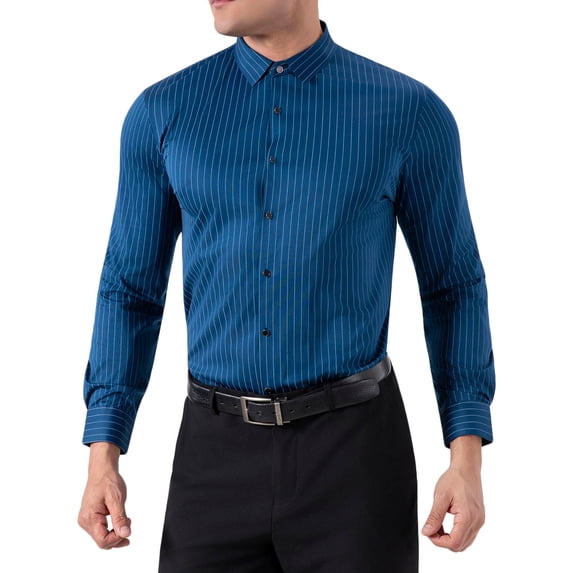 Royal Blue Lounge Button Up T Shirt for Man Fall Summer Long Sleeve ...