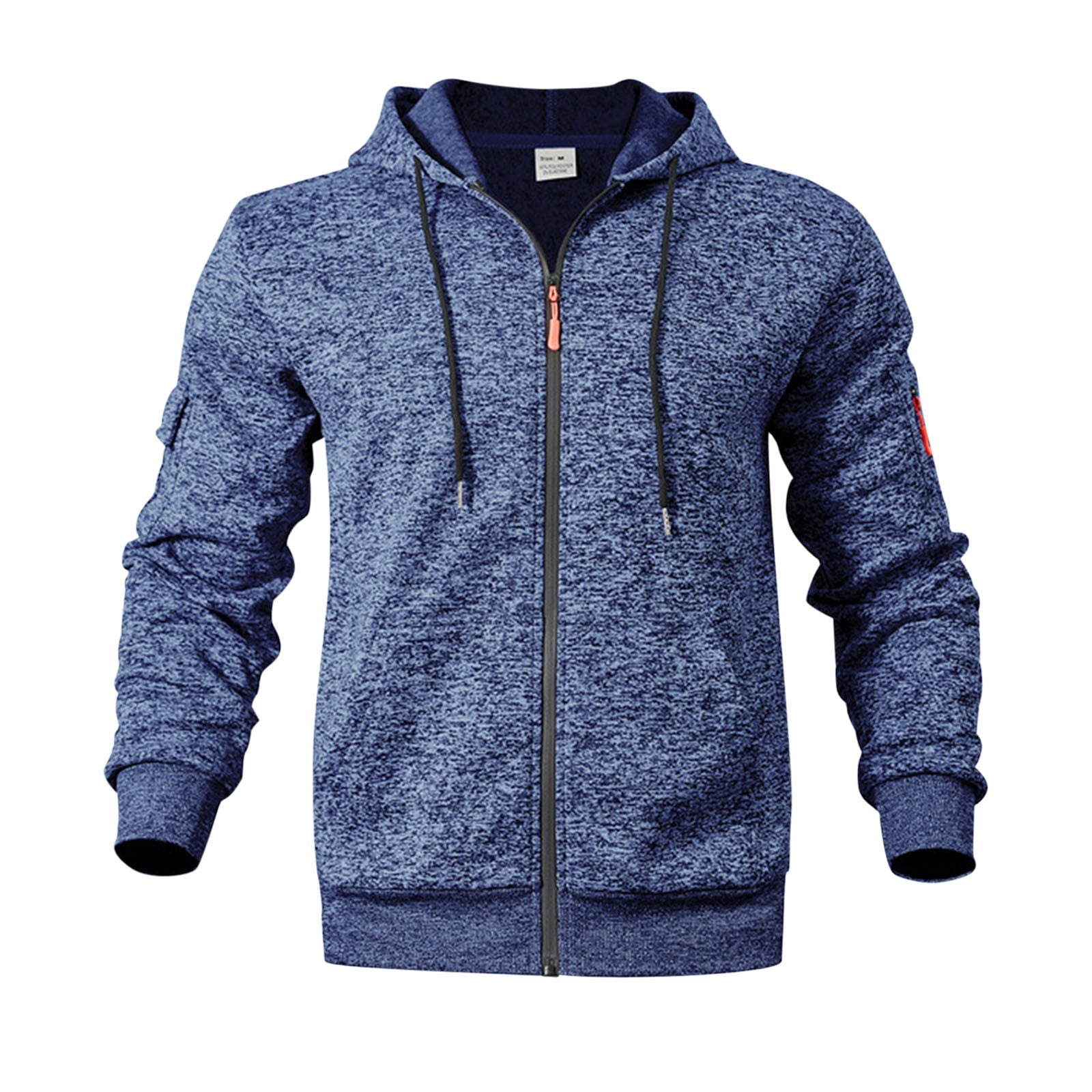 Royal Blue Man Loose Fit Spandex Hood Outfits Sweatshirt for Mens Long ...