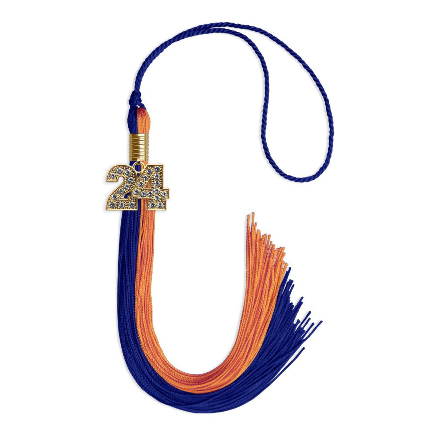 Endea Graduation Royal Blue/Orange Graduation Tassel with Gold Date ...