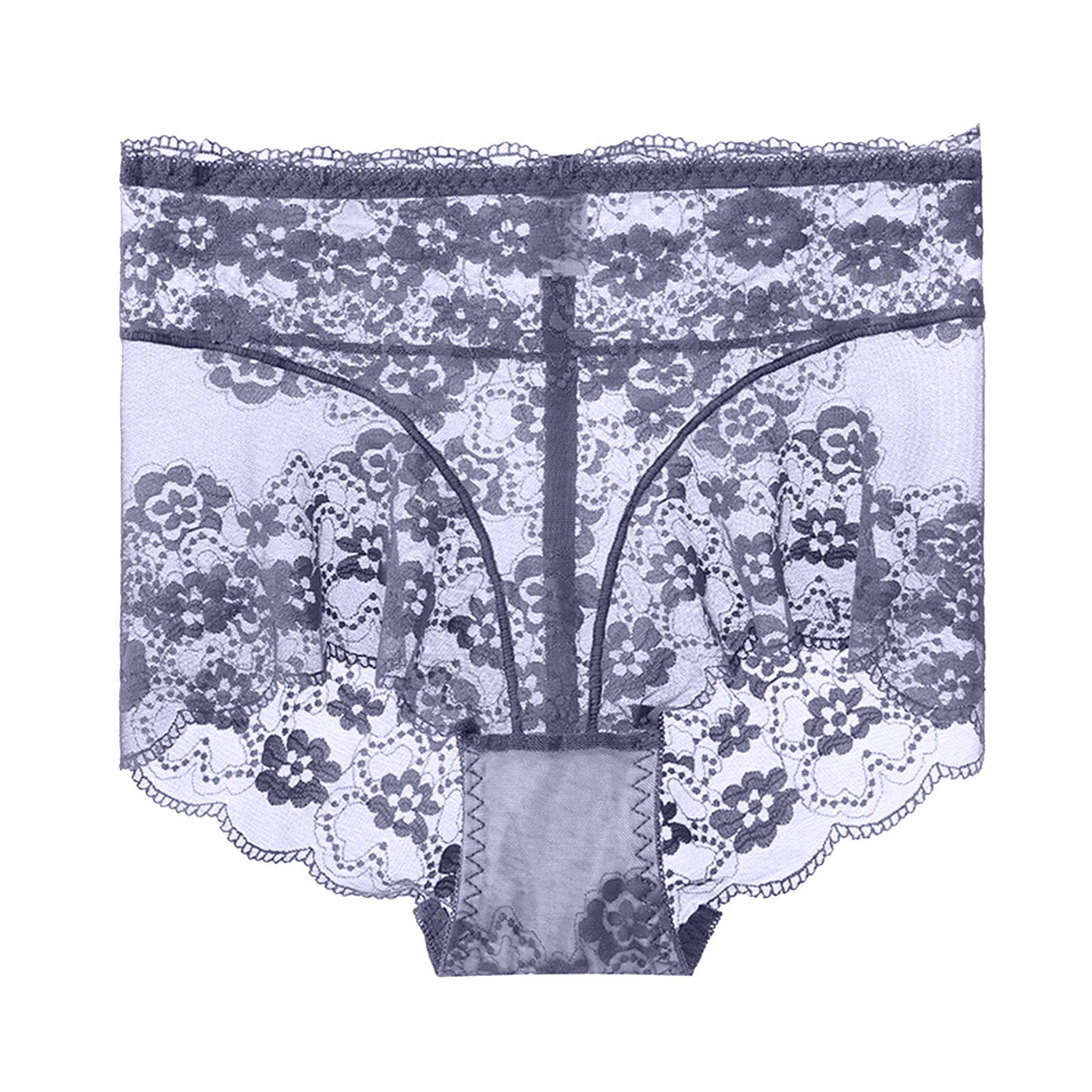 Royal Blue Oversized Underwear for Women Lace Thin Seamless High Cut ...