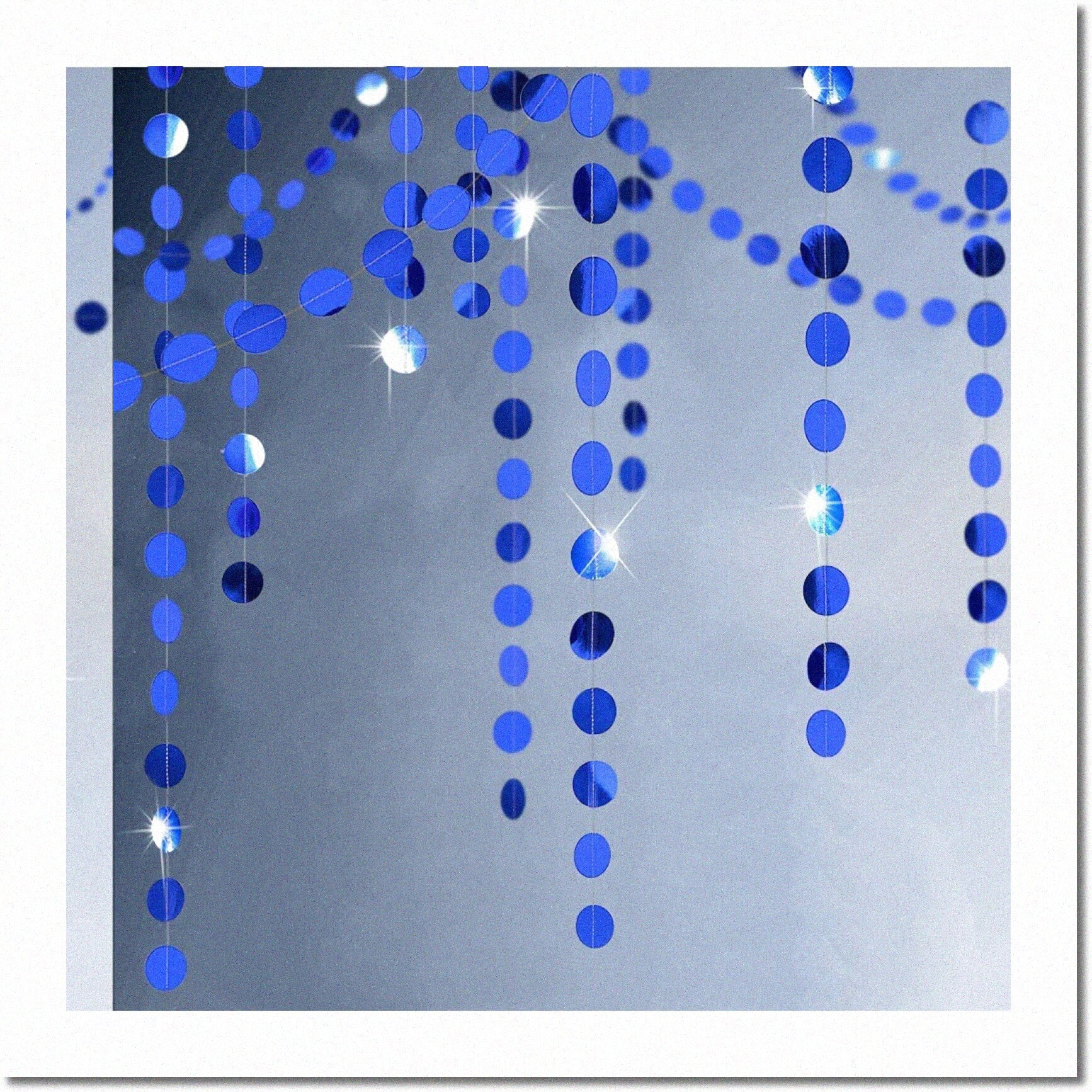 Royal Blue Polka Dot Party Garland - Dazzling Decor for Birthdays ...