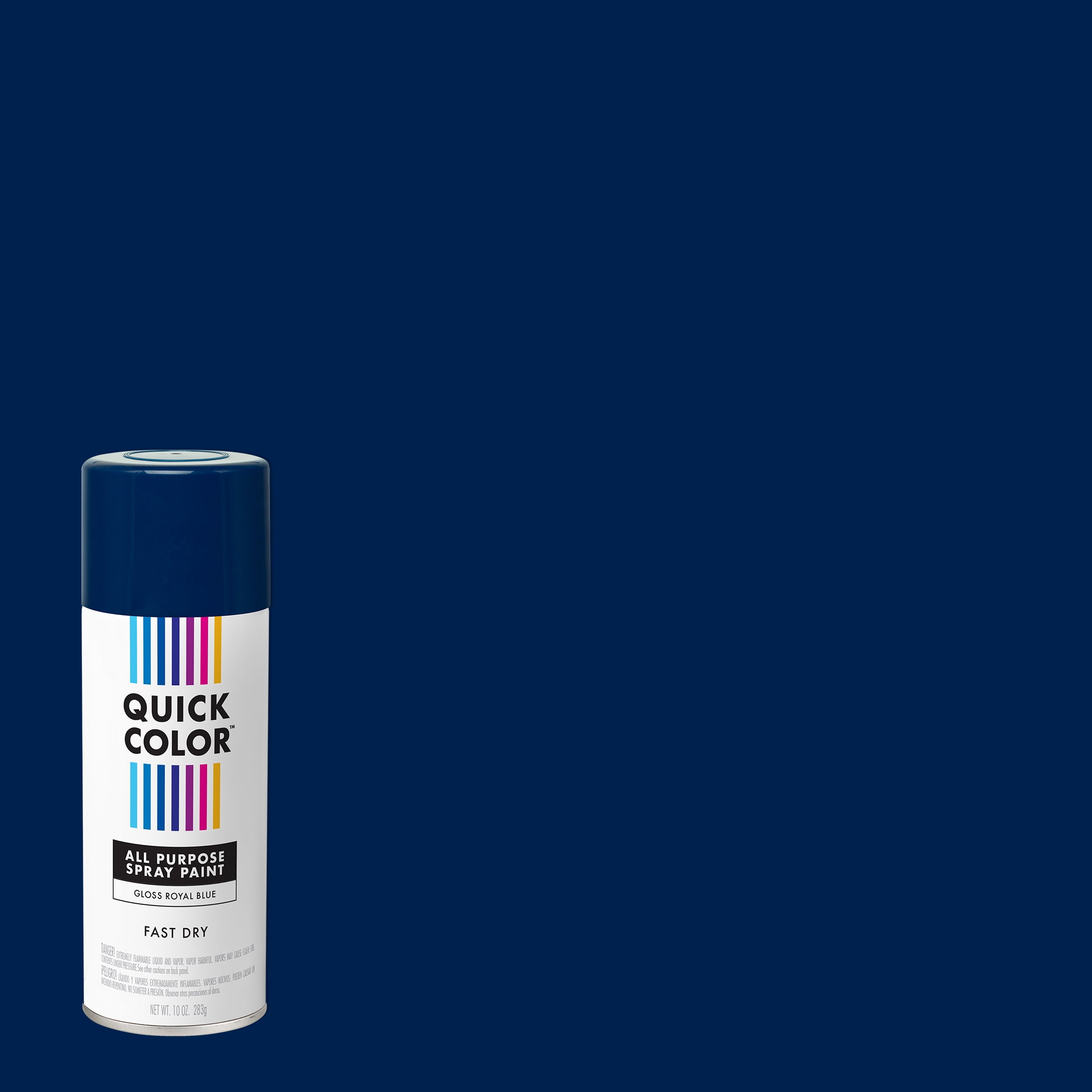 Royal Blue, Quick Color Gloss All Purpose Enamel Spray Paint-390616, 10 ...