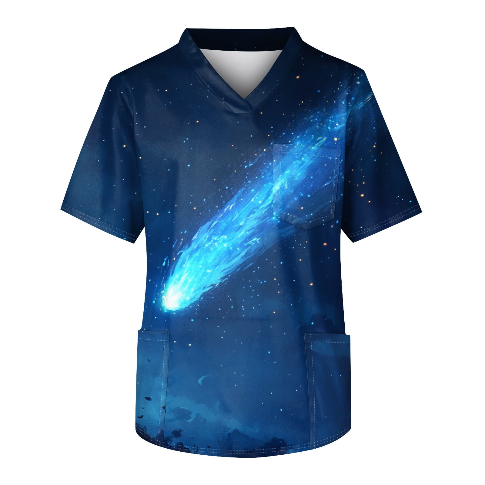 Royal Blue Scrubs Cool Outdoor Summer Scrub Men Oversize Short Sleeve ...