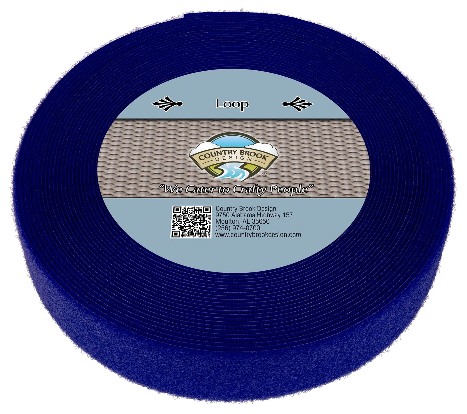 Country Brook Design® Royal Blue Sew On Loop Only (2 inch, 25 yards ...