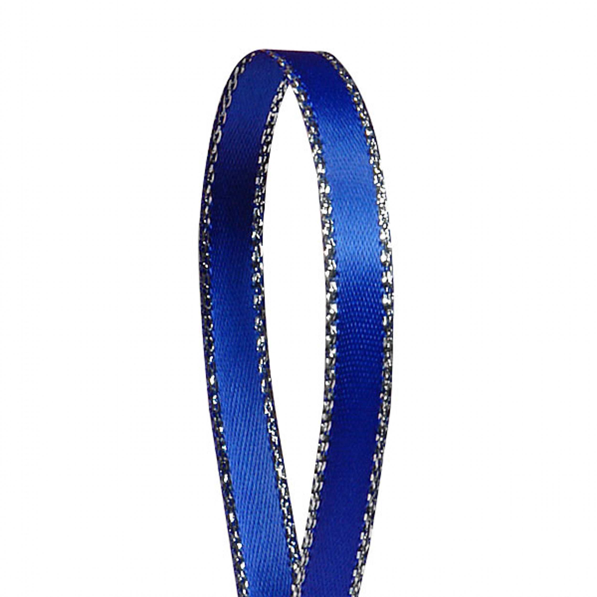 Royal Blue Solid Color 3/8-Inch Silver Edge Ribbon, 50-Yards - Walmart.com