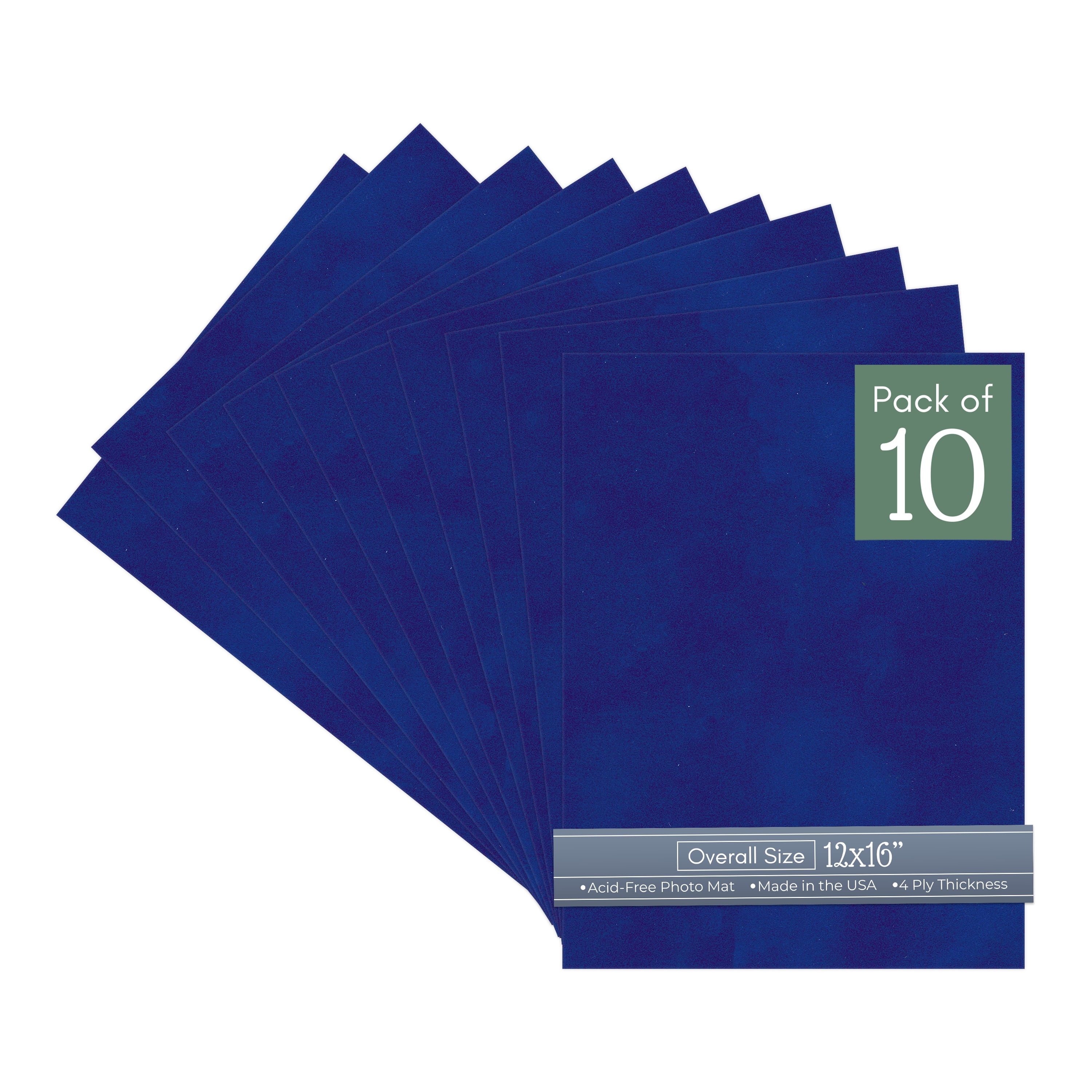 Royal Blue Suede 12x16 Uncut Art Mat Board - No Opening - 10 Mats ...