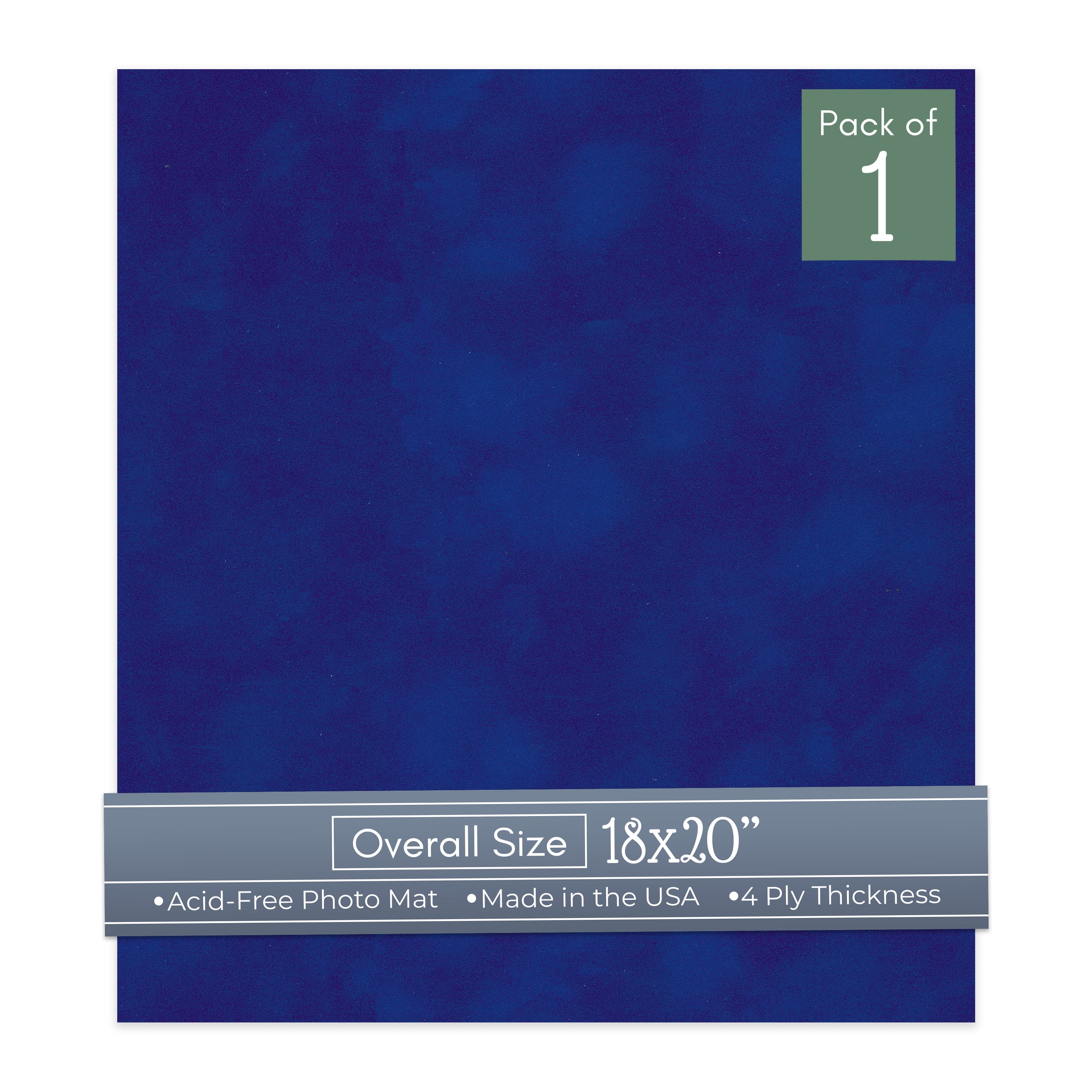 Royal Blue Suede 18x20 Uncut Art Mat Board - No Opening - 1 Mat ...