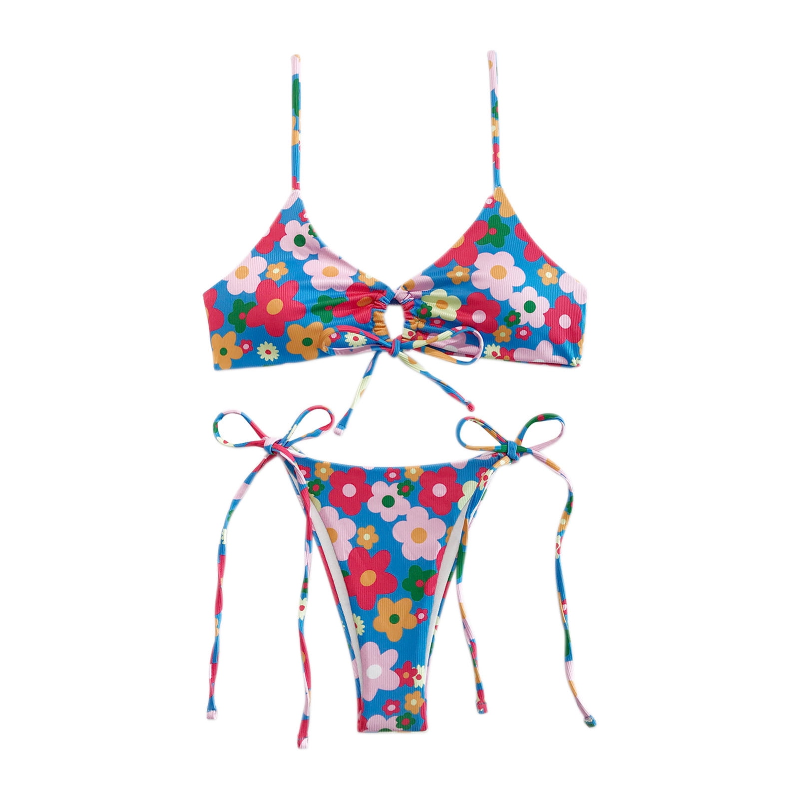 Royal Blue Tankini Sets for Ladies Beach Match Brunch Sexy Hawaiian ...