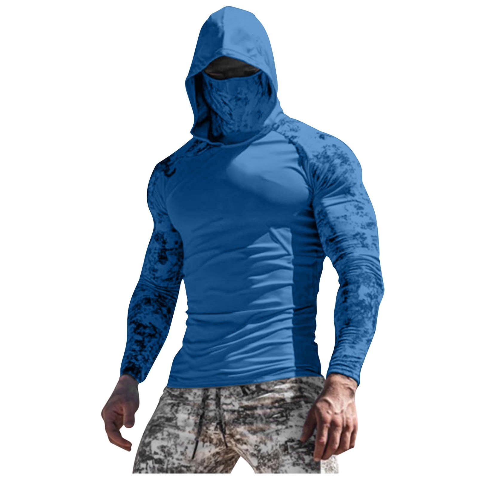 Royal Blue Thin Sun Protection with Hood Basic Hoodies for Women Winter ...