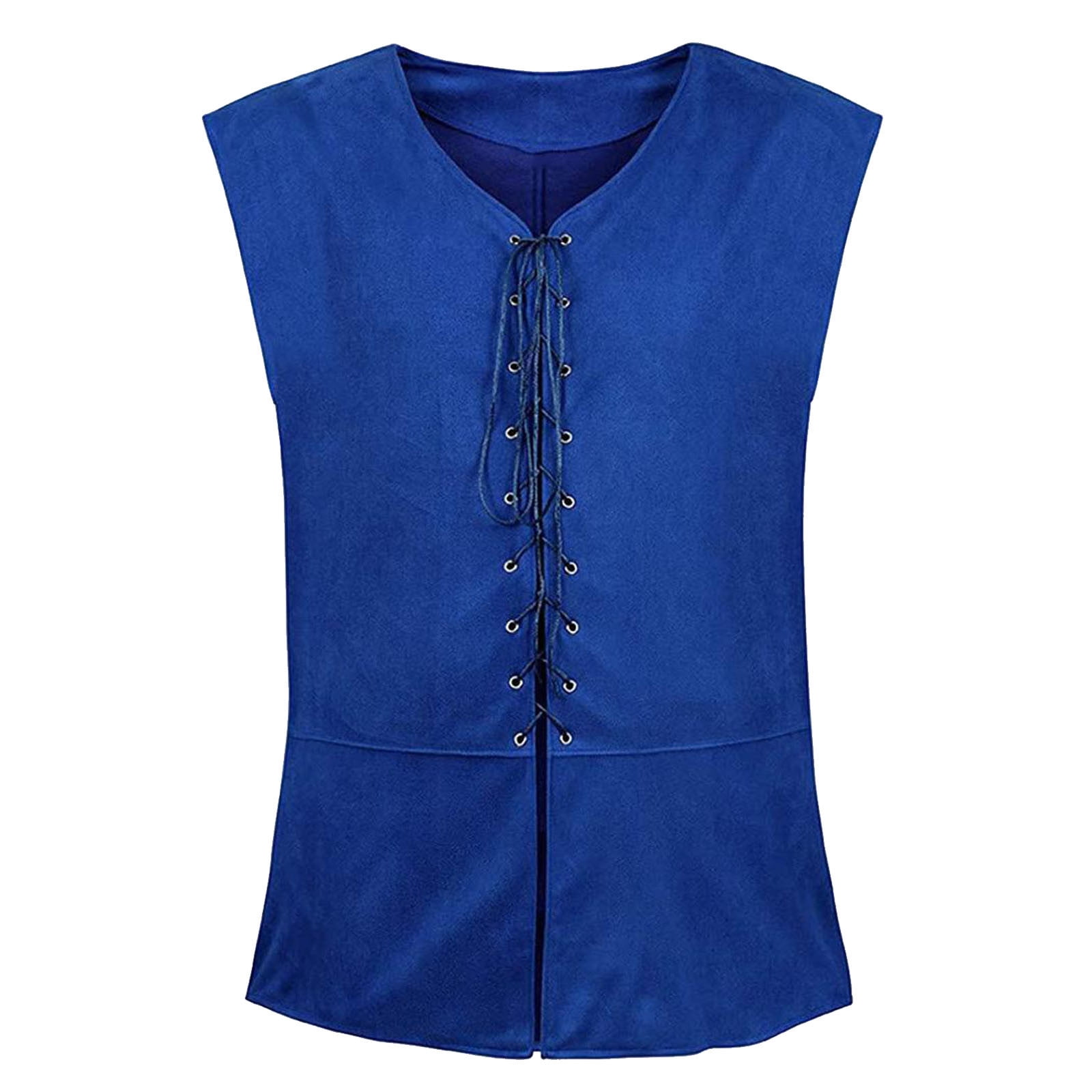 Royal Blue Vests for Mens Summer Fall Spandex Brunch Hippie Vintage ...