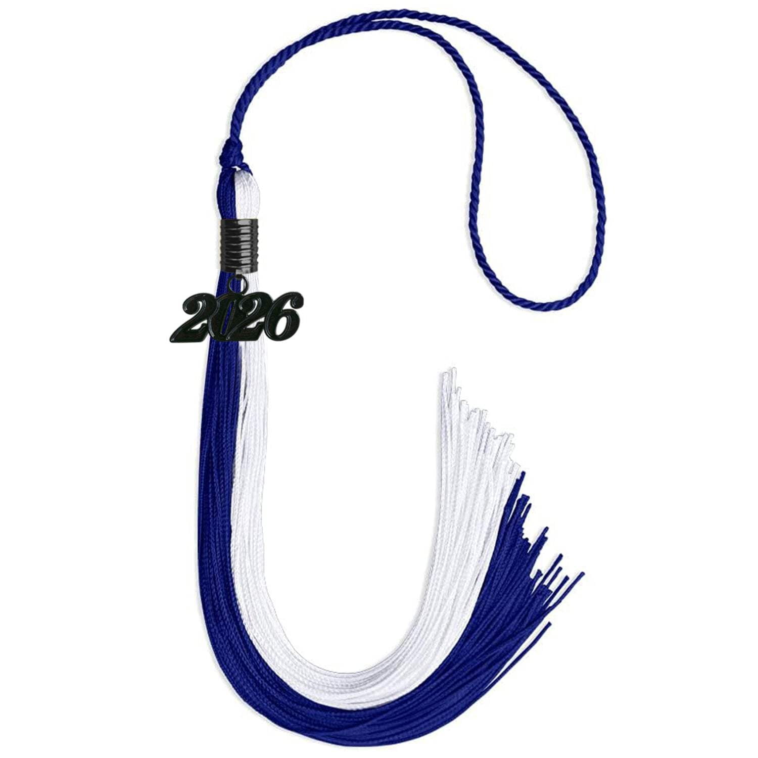 Endea Graduation Royal Blue/White Graduation Tassel with Black Date ...