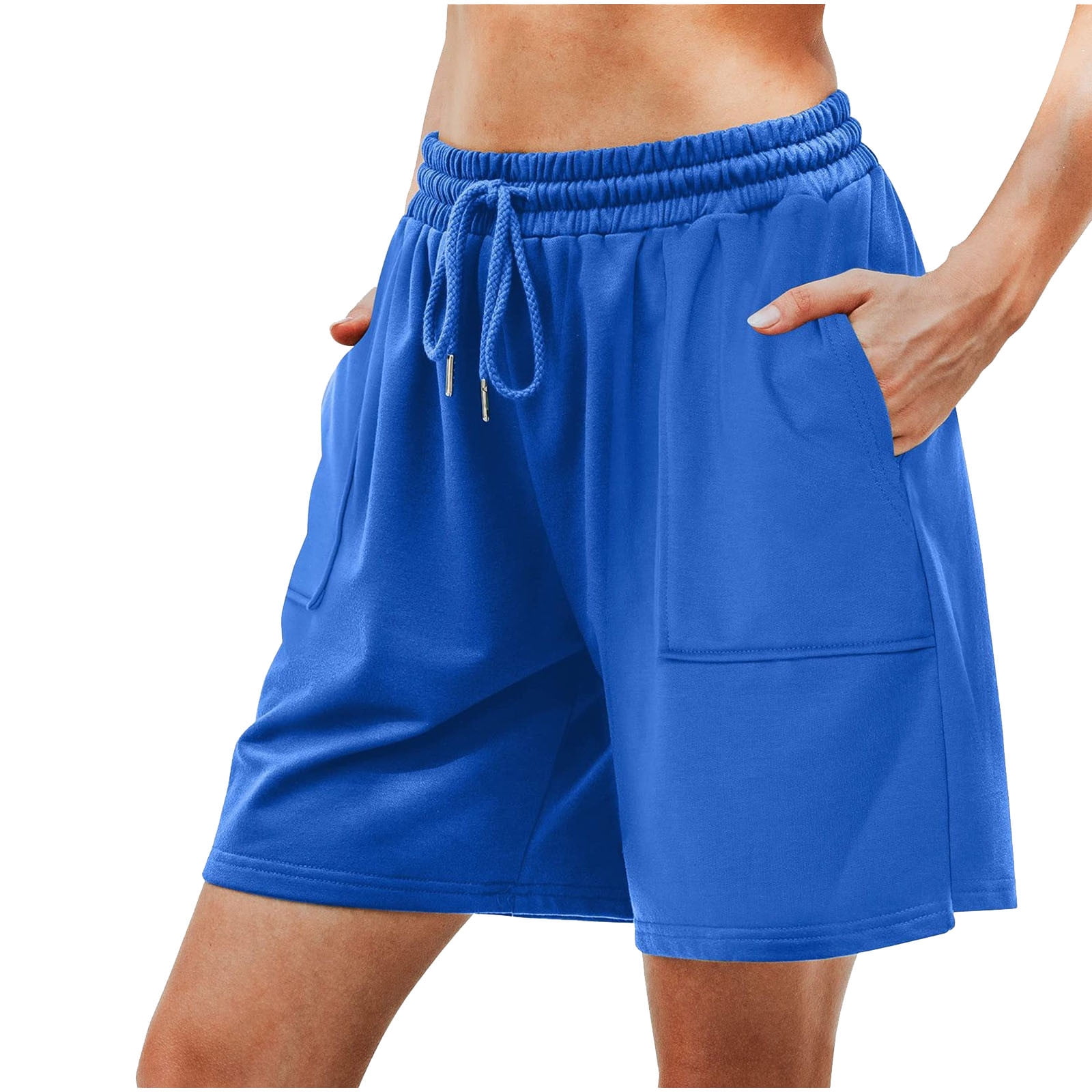 Royal Blue Women Shorts Sport Gym Brunch Stretch Jogger Shorts for ...