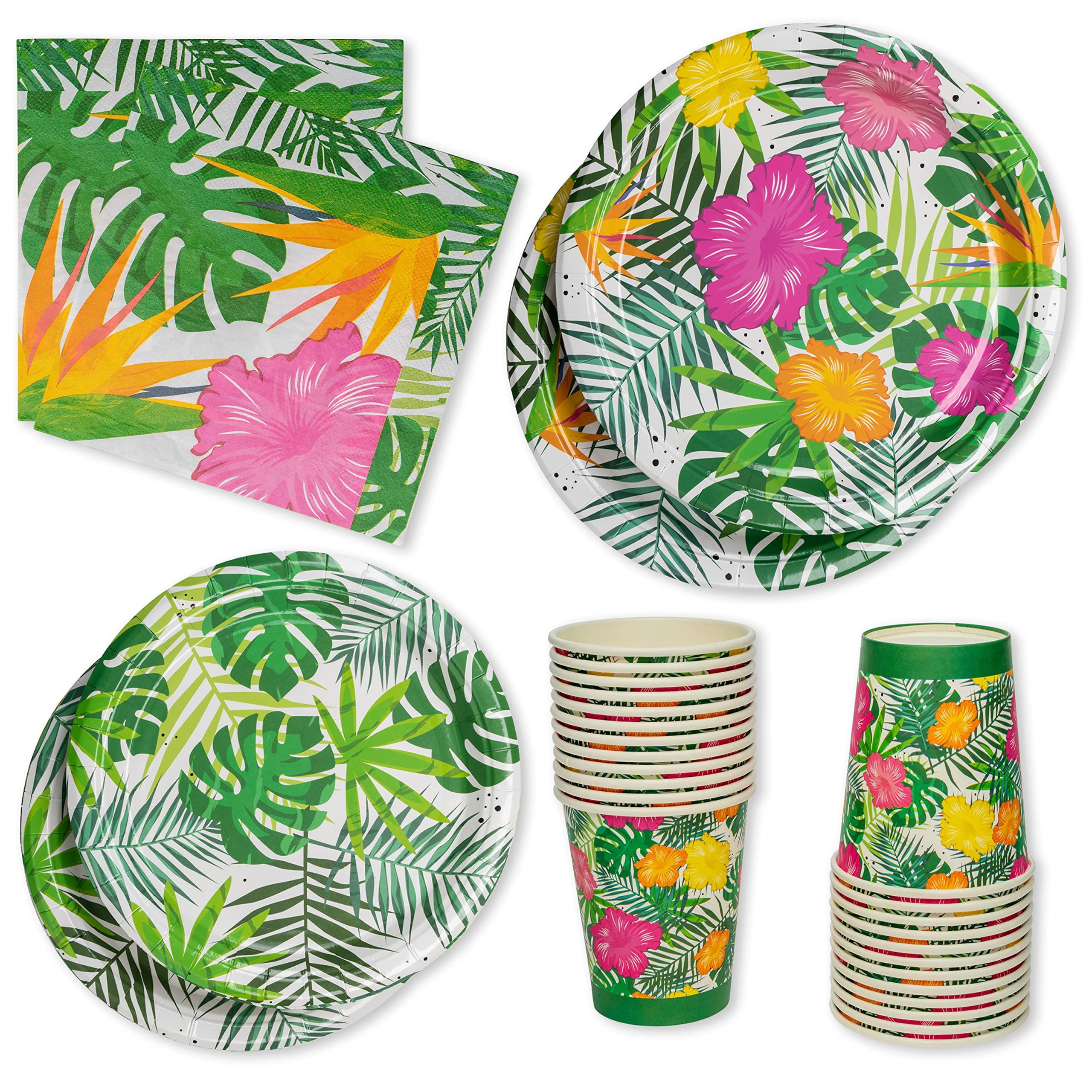 Royal Bluebonnet Luau Plates and Napkins AFN1- Set of 24 Tropical Party ...